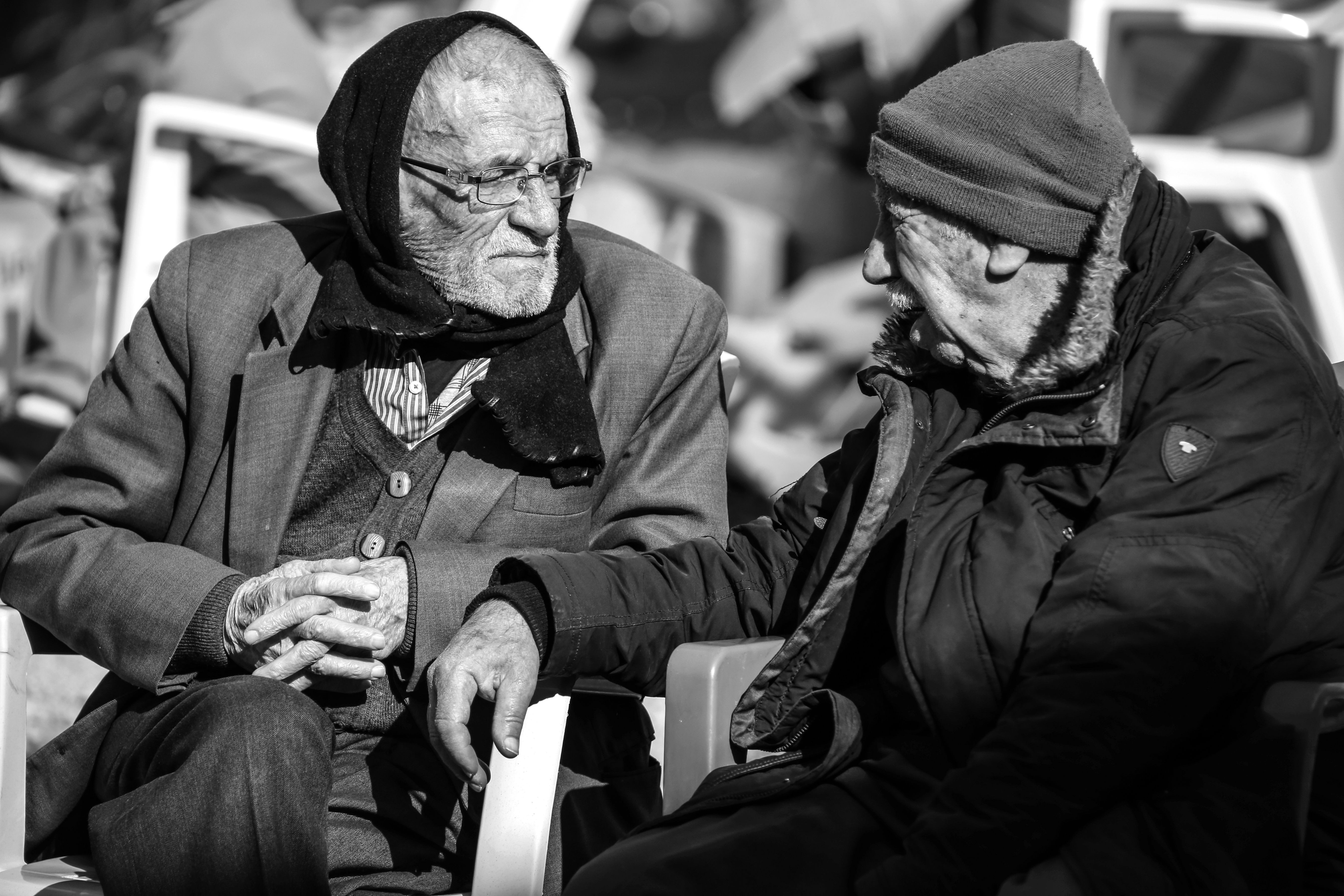Old Photo of an Elderly Couple · Free Stock Photo