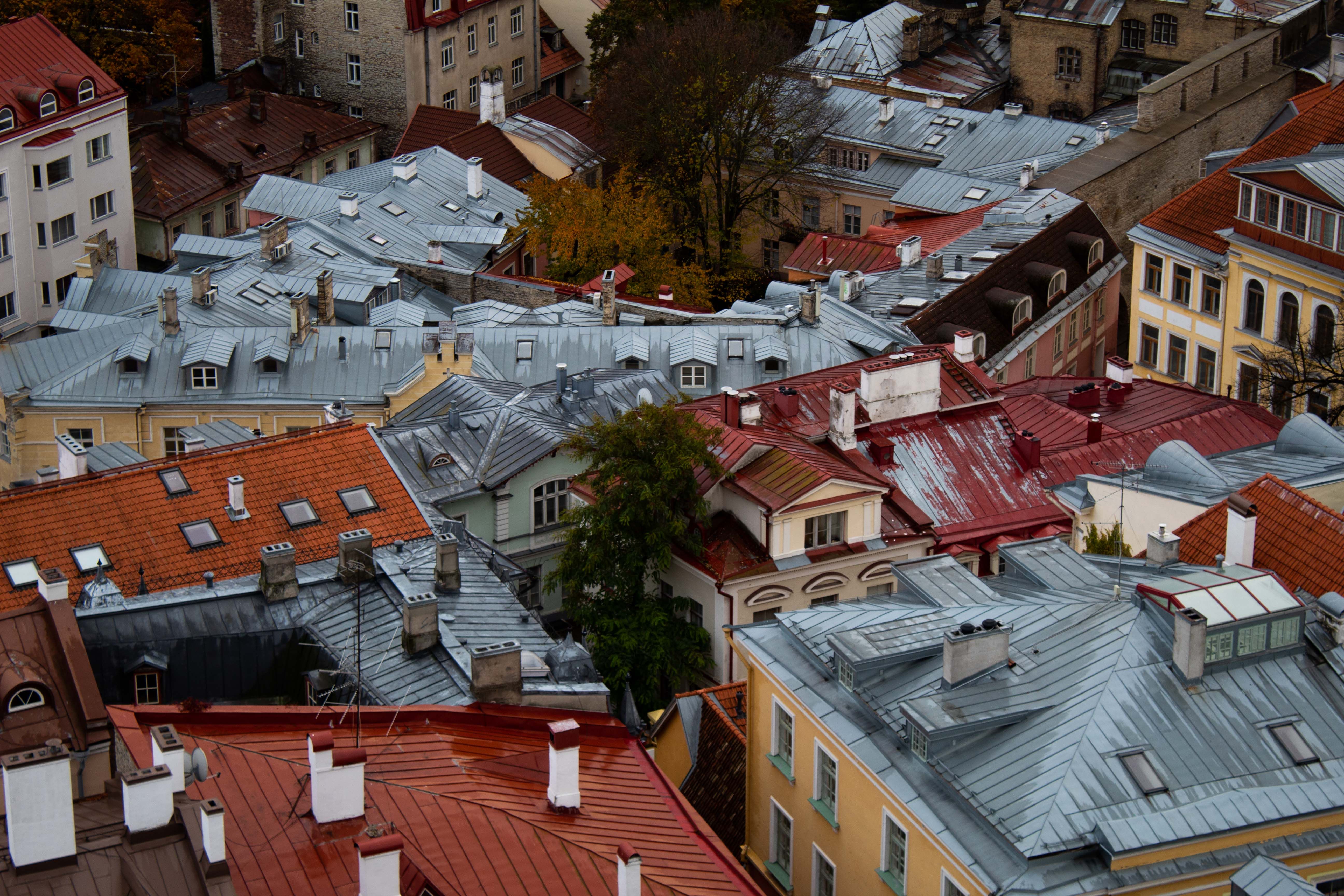 Aerial View of Blocks of Flats and a City Street · Free Stock Photo