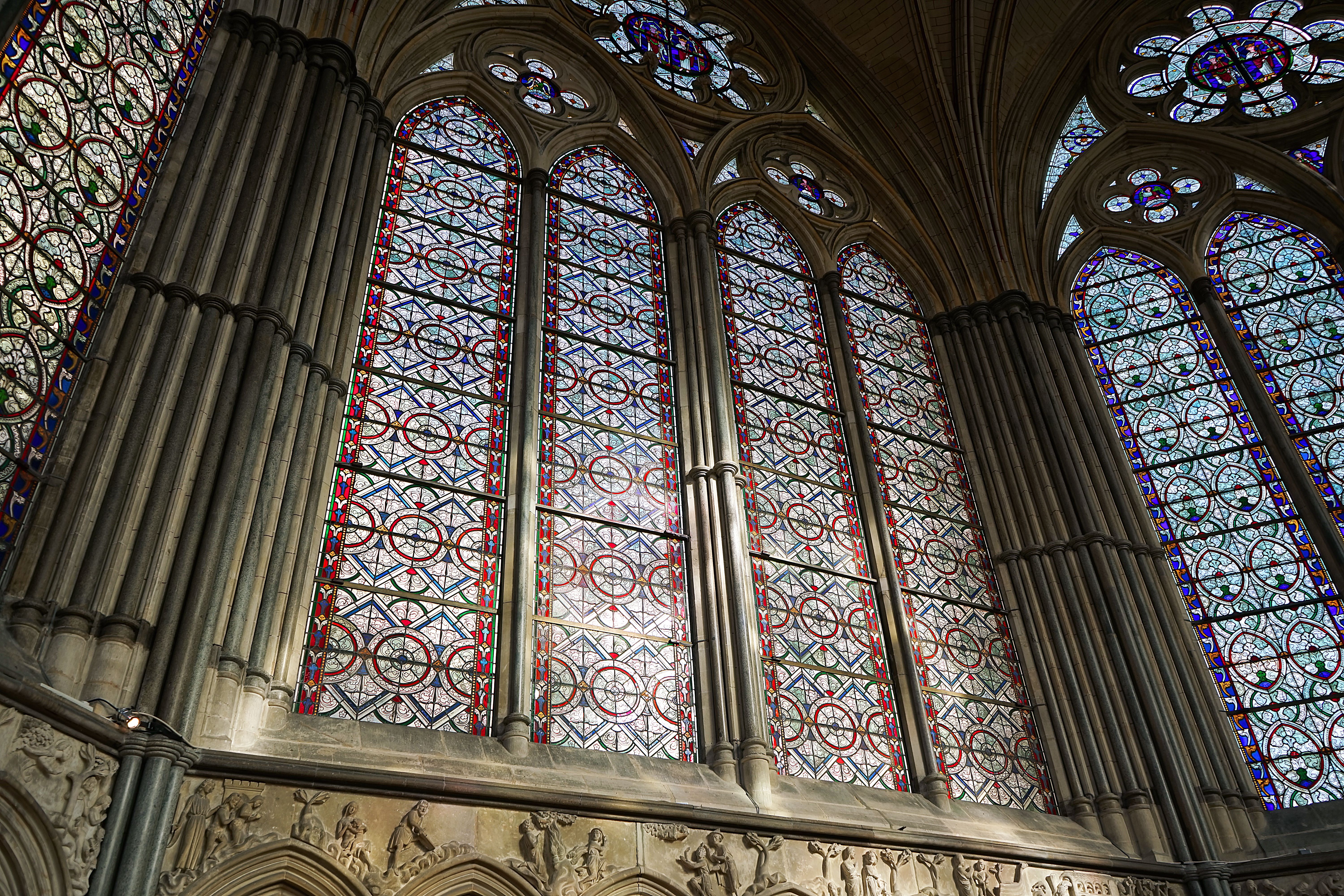 Low Angle View of a Window in a Church · Free Stock Photo