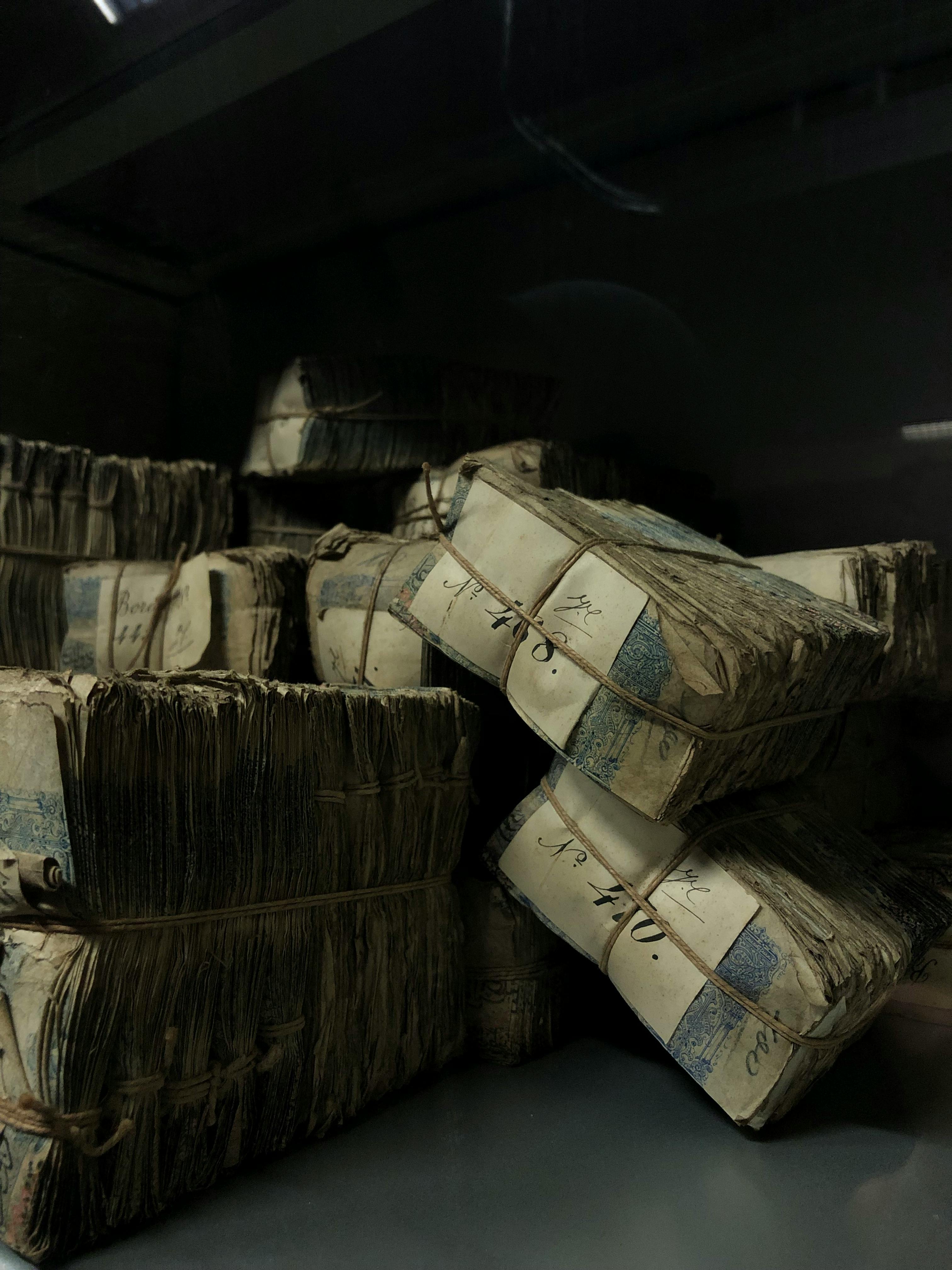 Bundles of Old Banknotes · Free Stock Photo