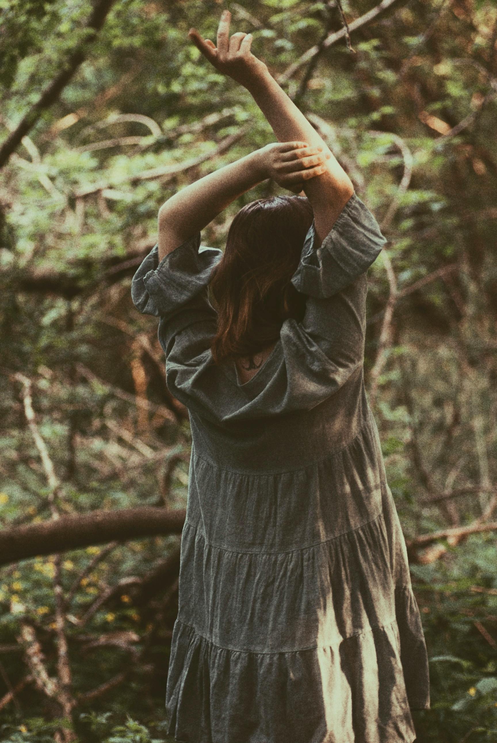 Woman Covering Body with Fabric · Free Stock Photo