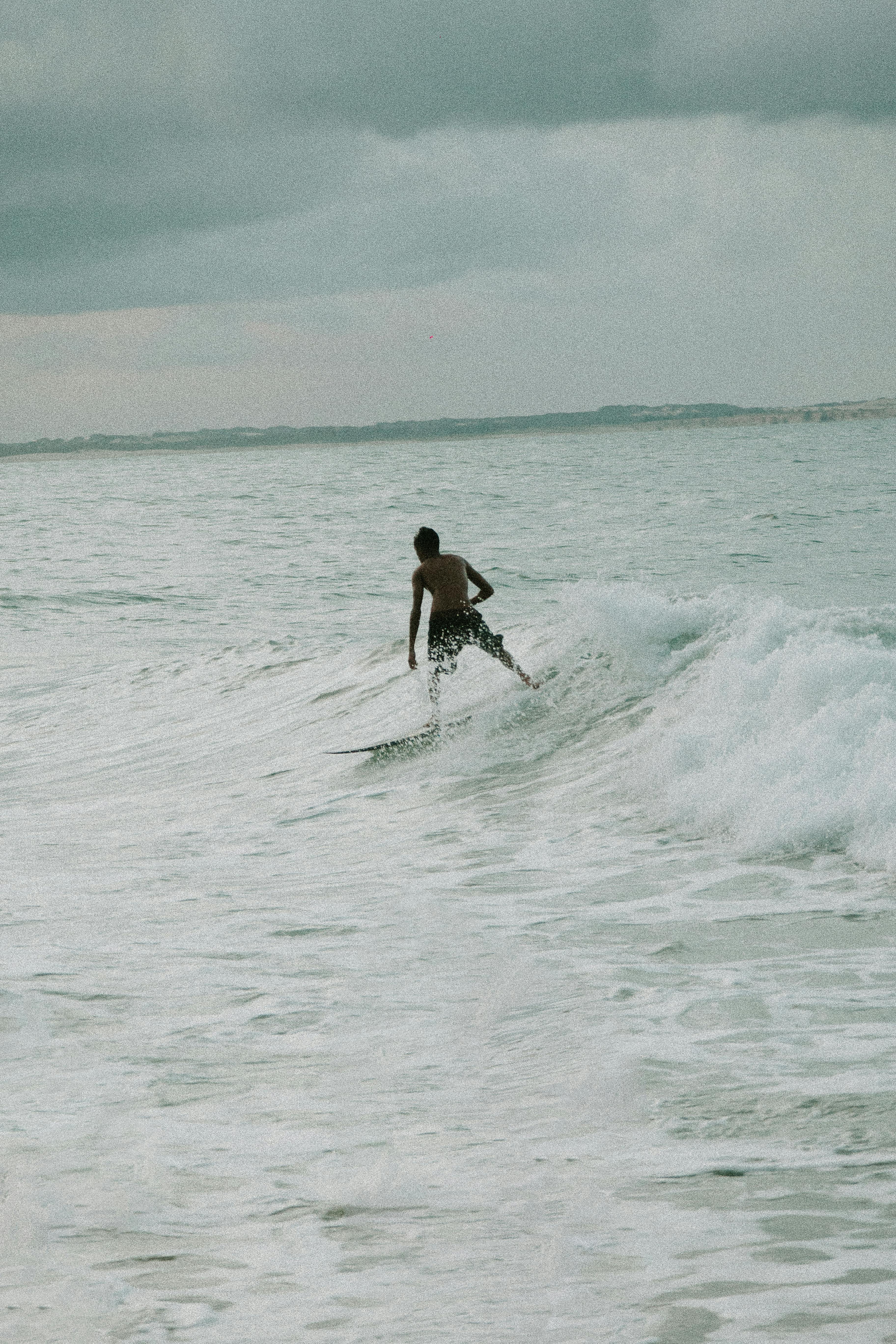 Serene Surfing at Dawn on Ocean Waves · Free Stock Photo