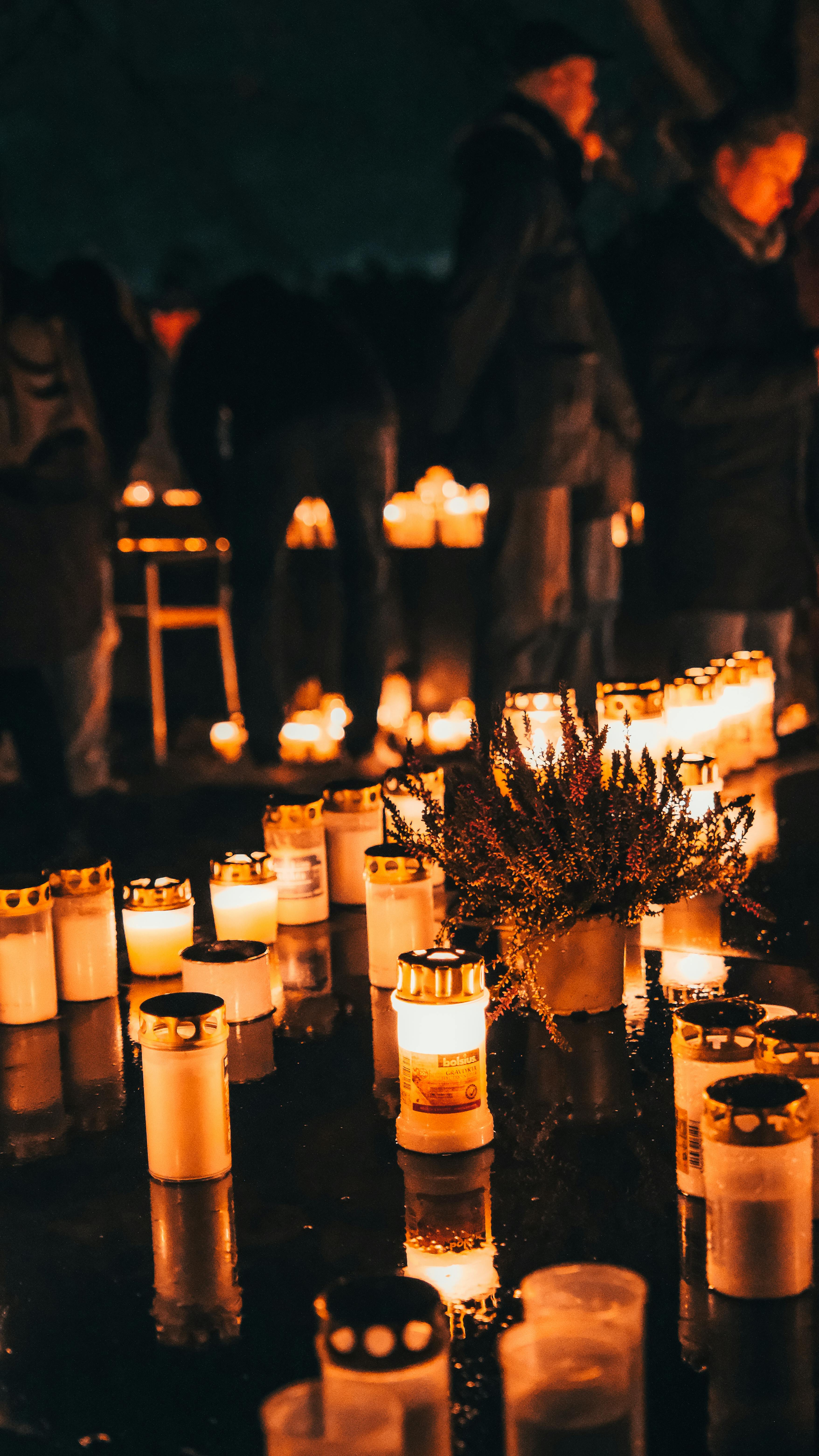 Lighted Candles in Close-up Photography · Free Stock Photo
