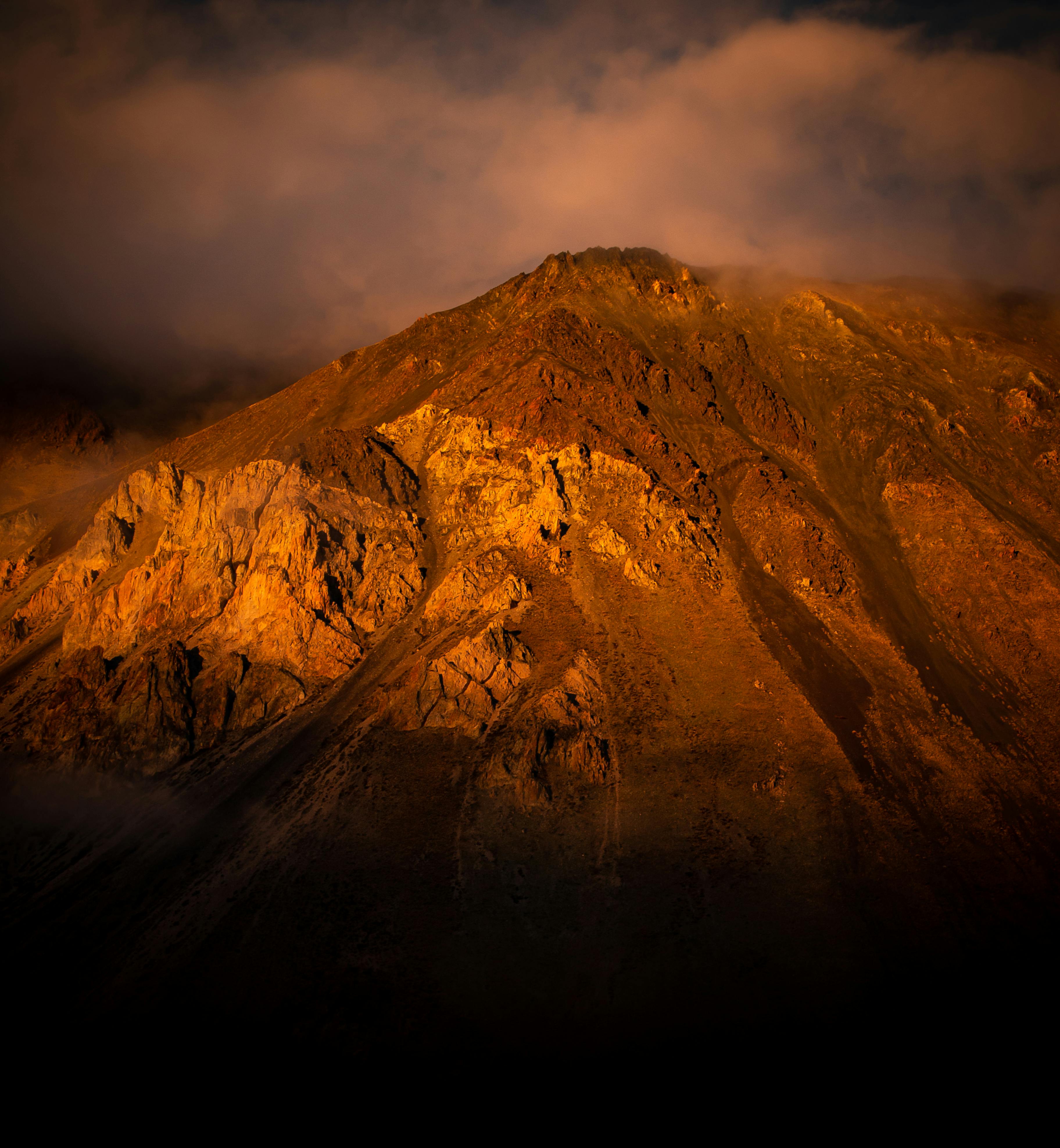 Back Lit Mountain Peak · Free Stock Photo
