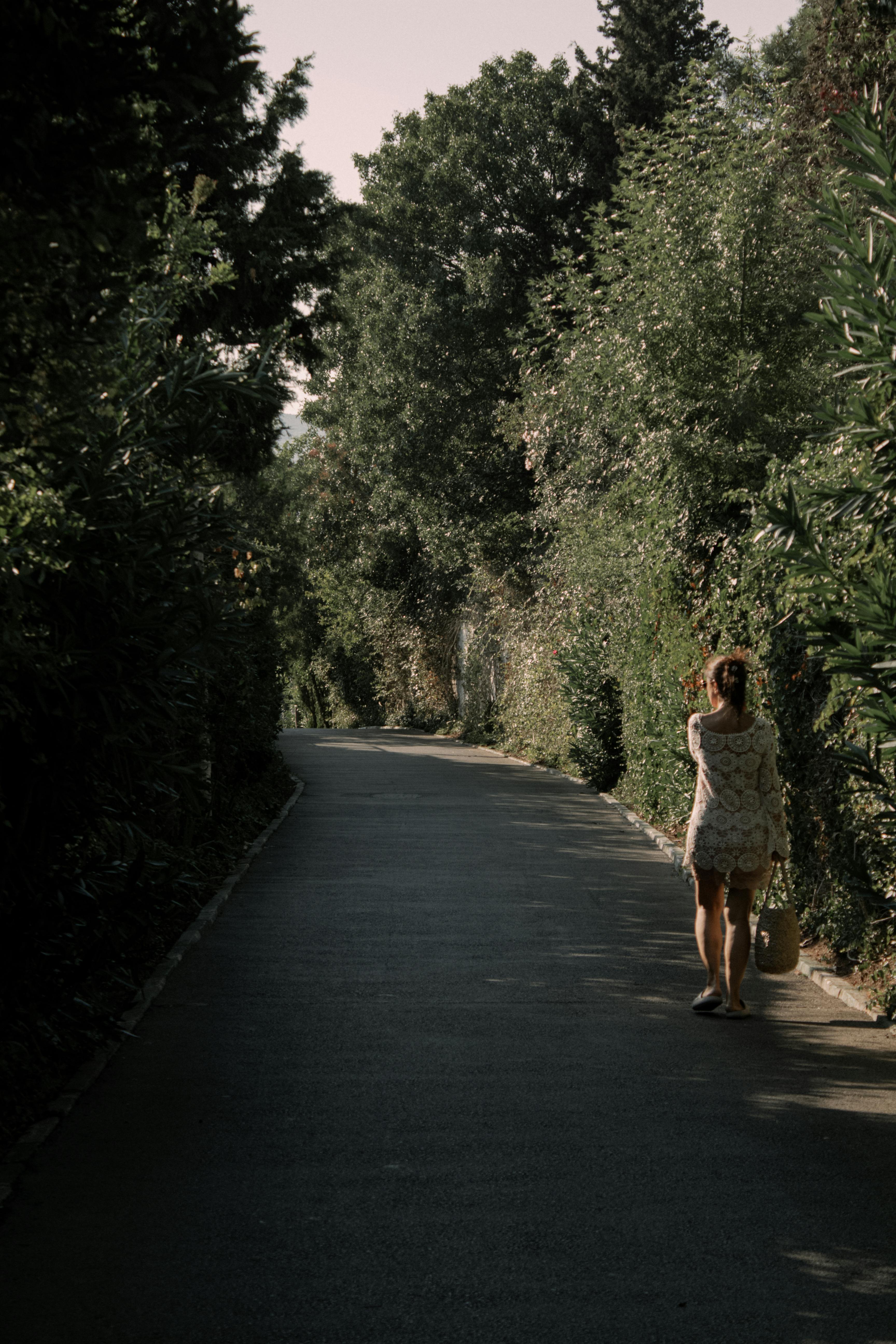 Back View of a Woman Walking Alone · Free Stock Photo