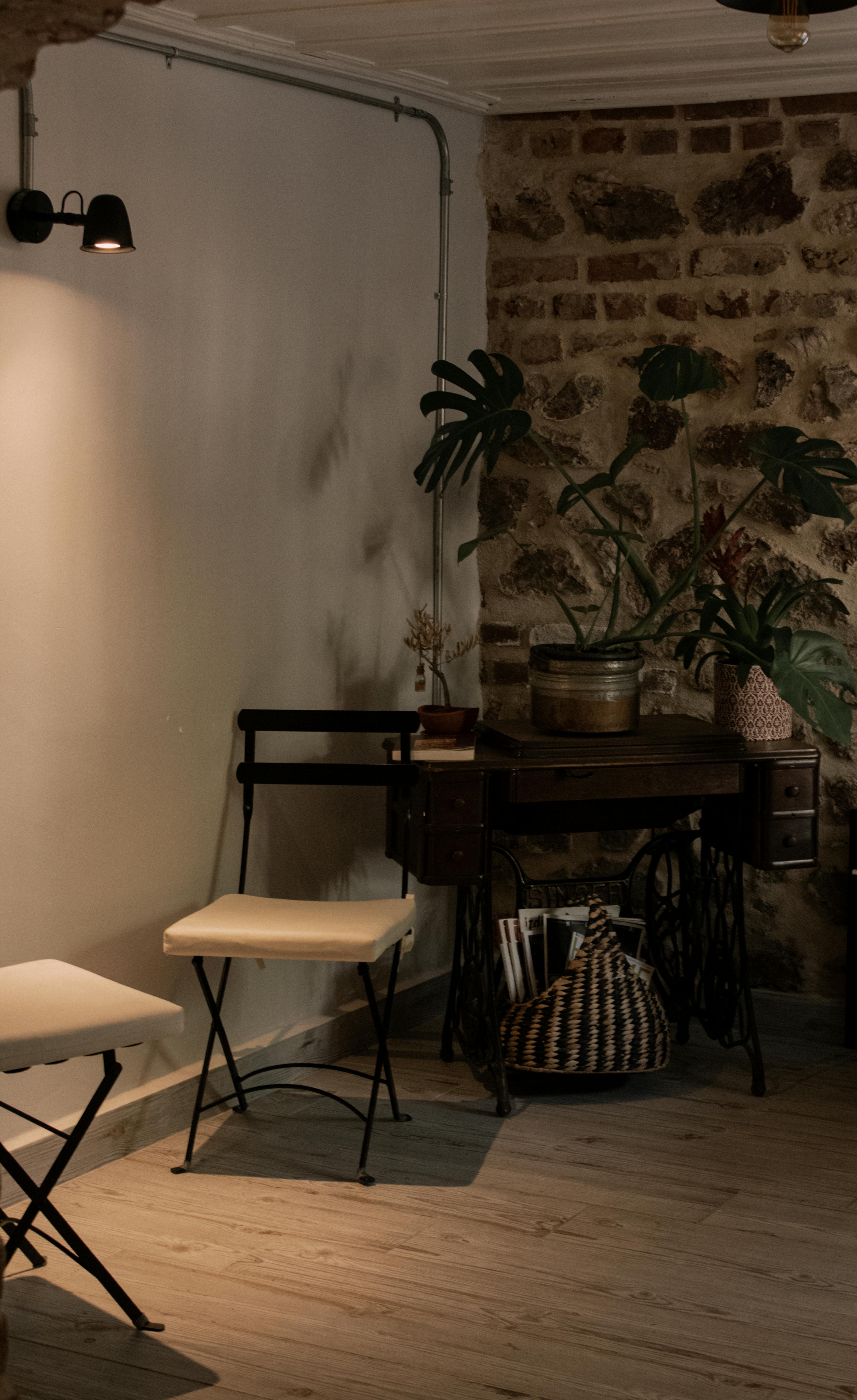 White Wall, Table and Couch · Free Stock Photo