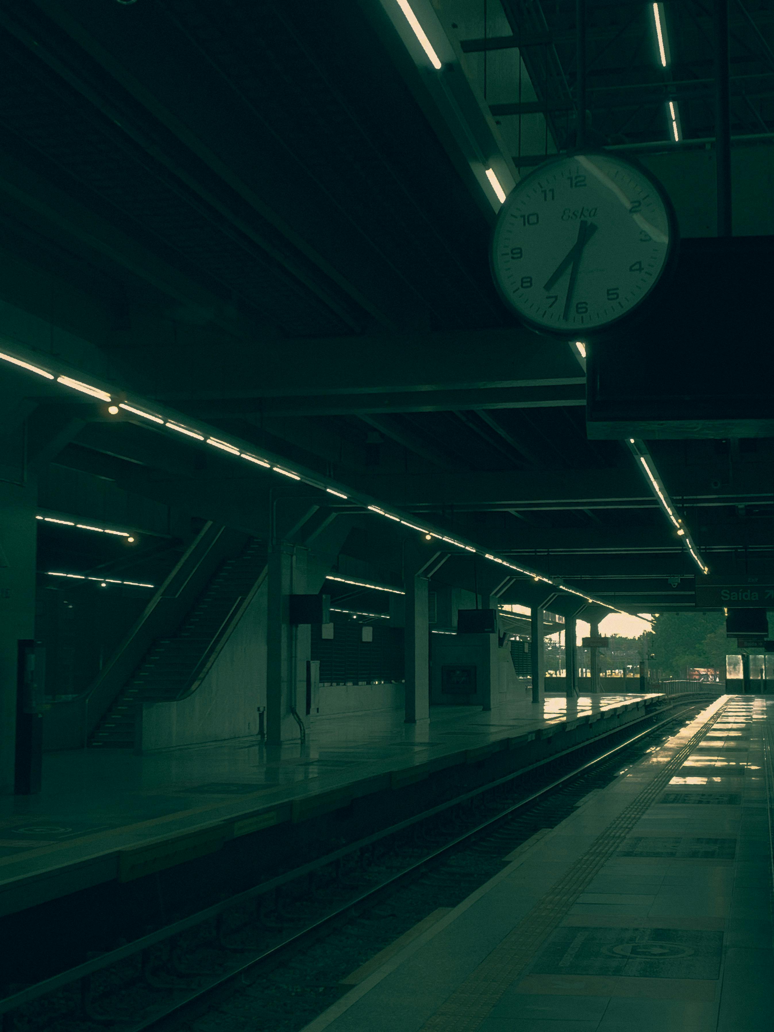 Photo of a Clock in a Train Station · Free Stock Photo
