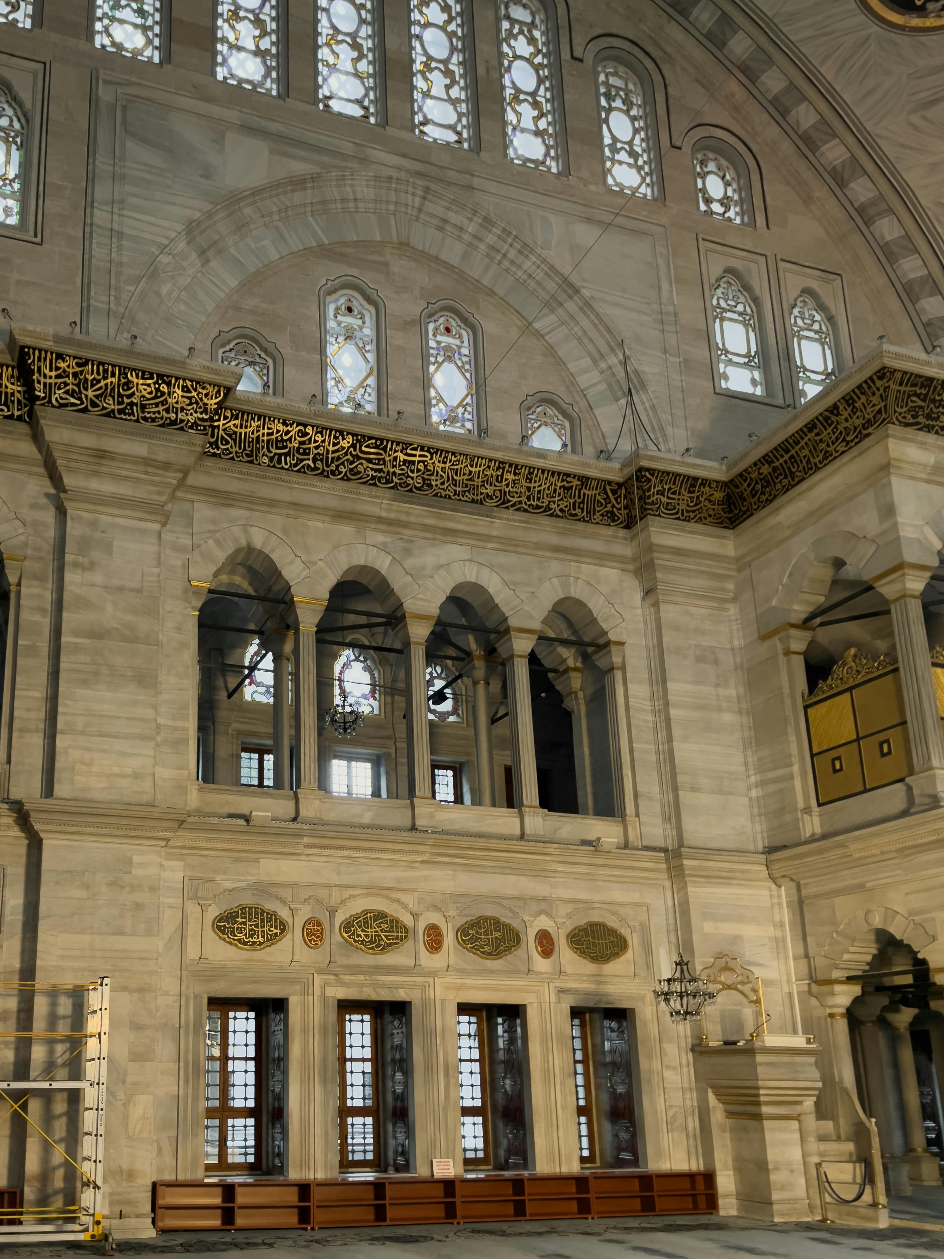 Arch Windows Inside a Mosque · Free Stock Photo