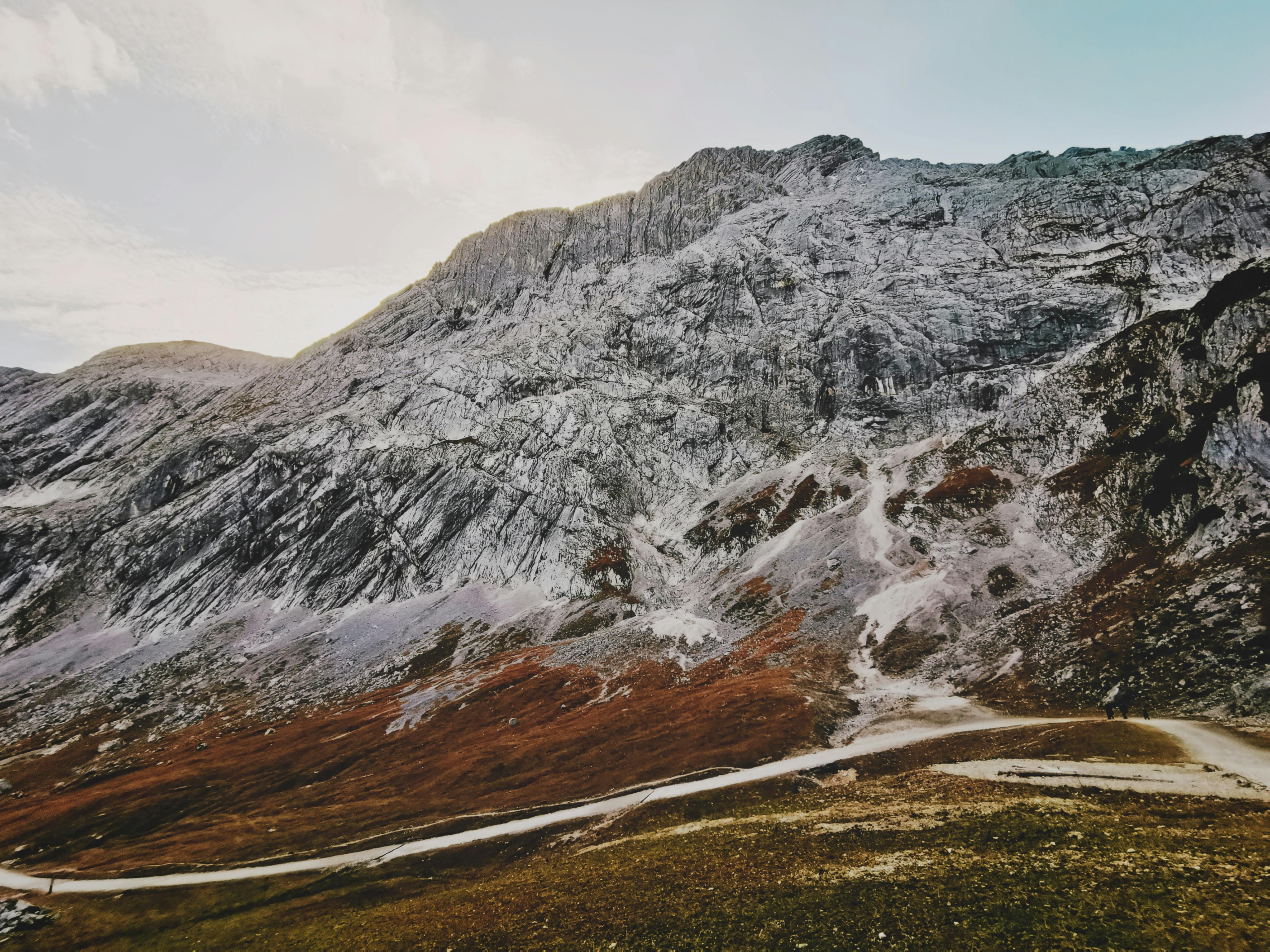 Hiking Toad Towards the Snow Covered Mountain · Free Stock Photo