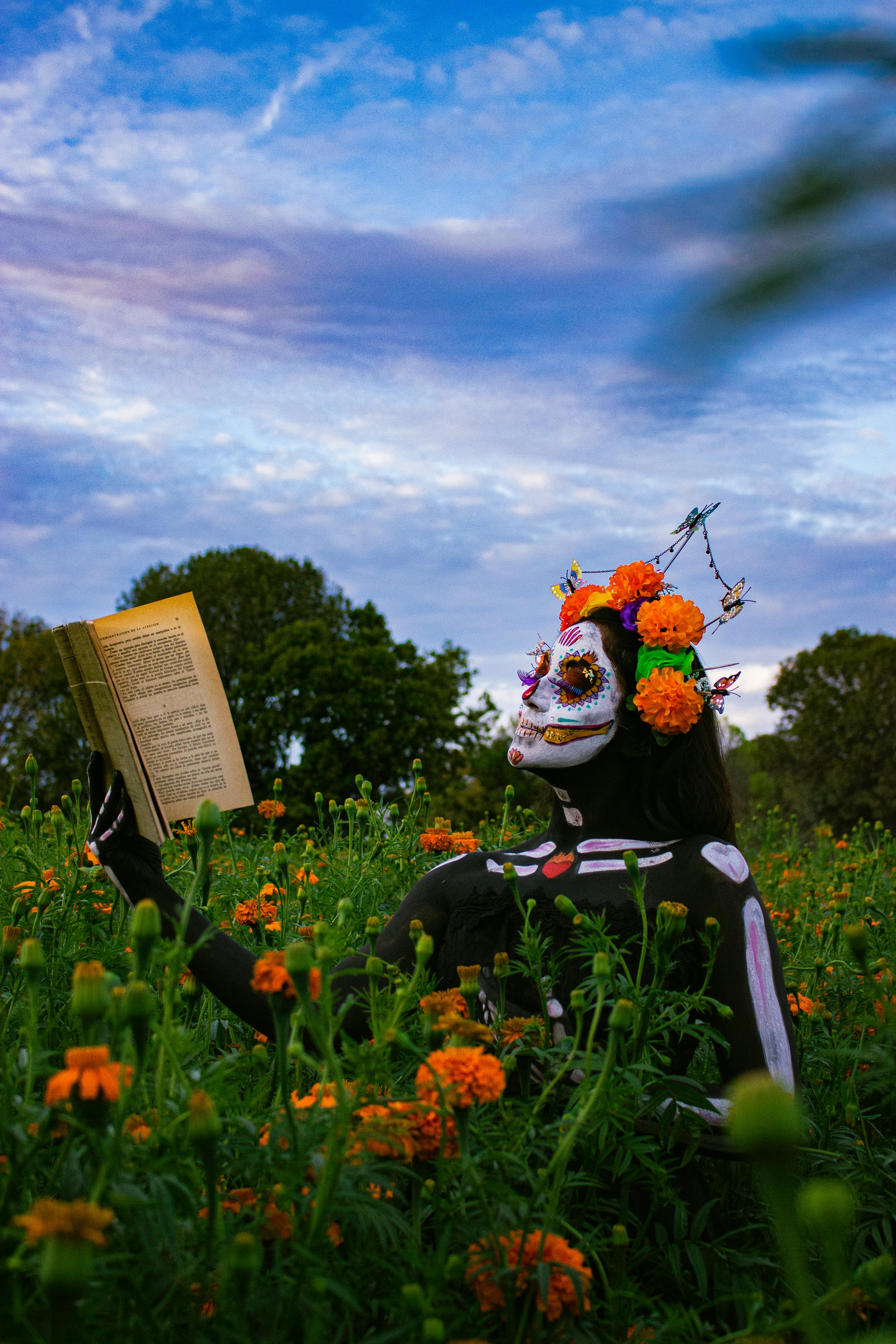 Catrina Reading Book · Free Stock Photo