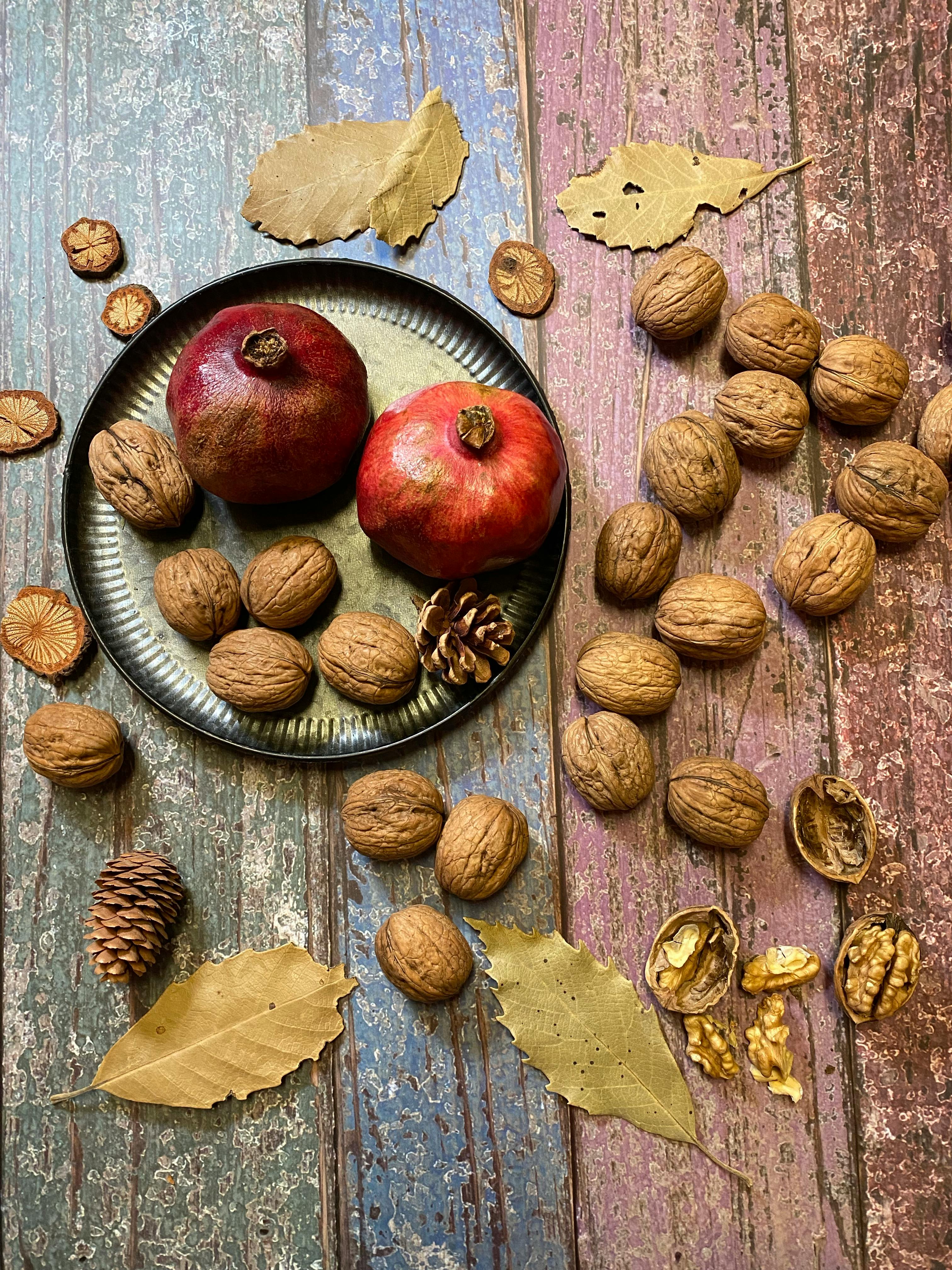 Autumn Decoration with Walnuts · Free Stock Photo