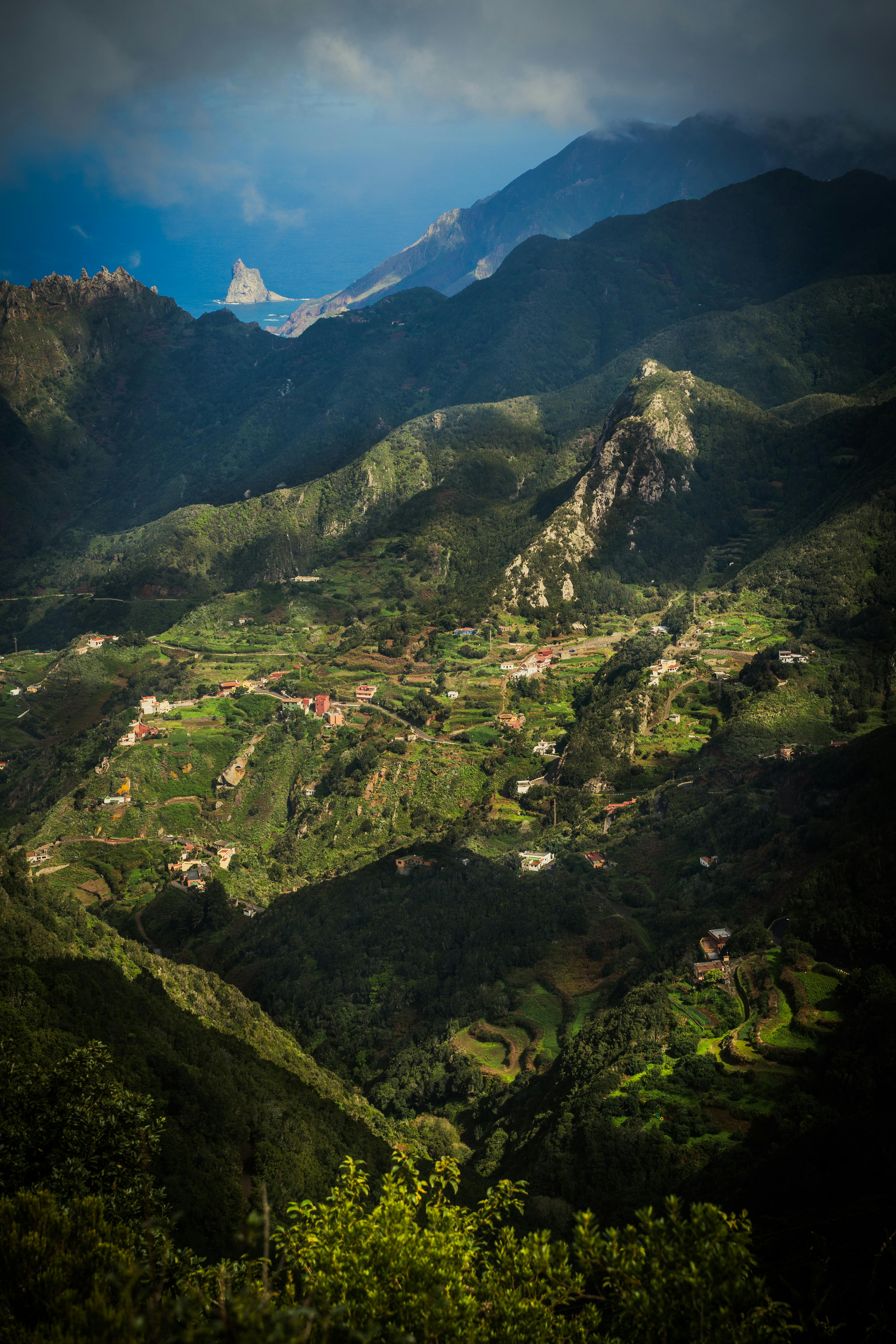 Farm Buildings in Valley · Free Stock Photo