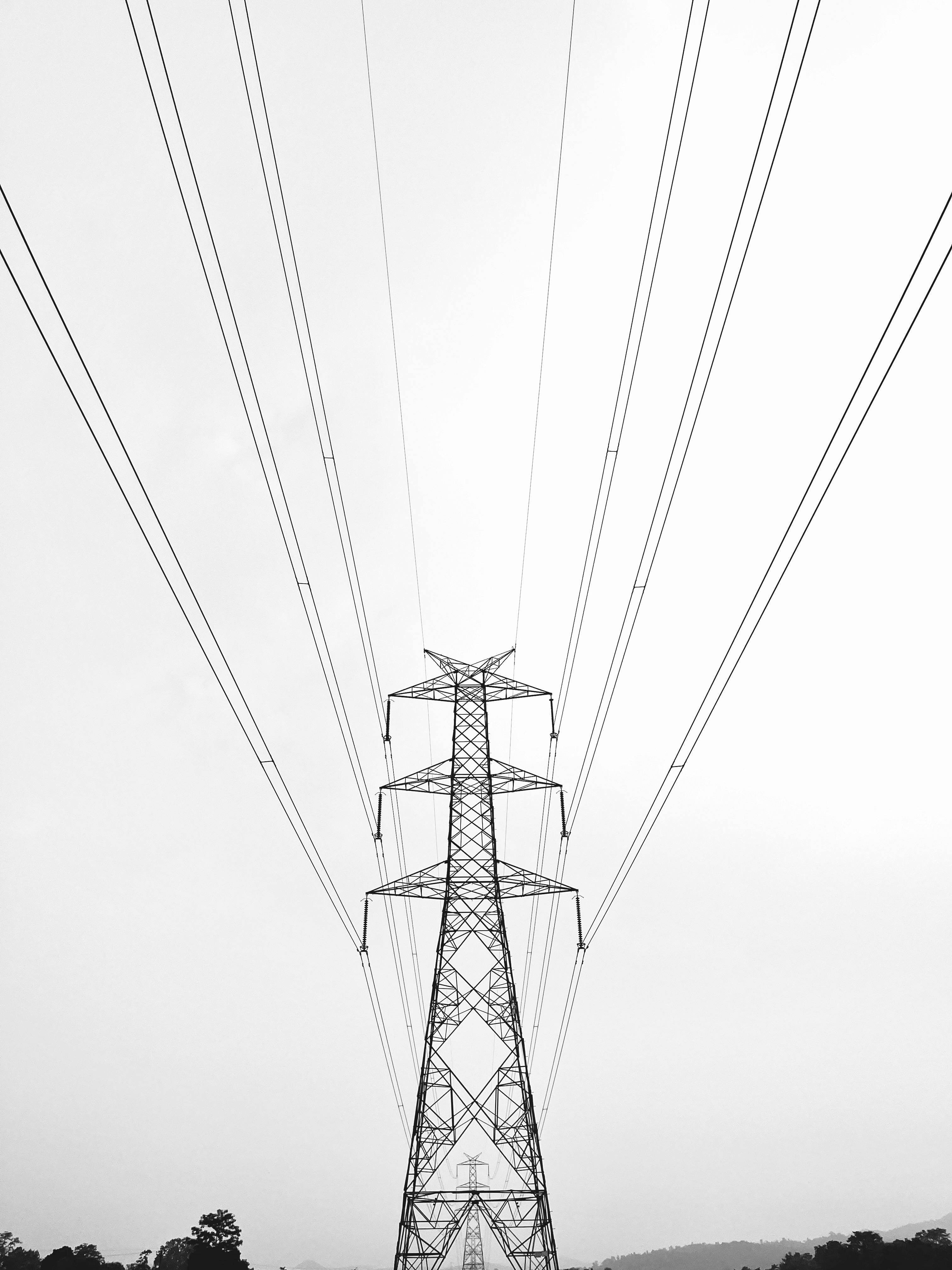 Electric Posts on Dry Field · Free Stock Photo