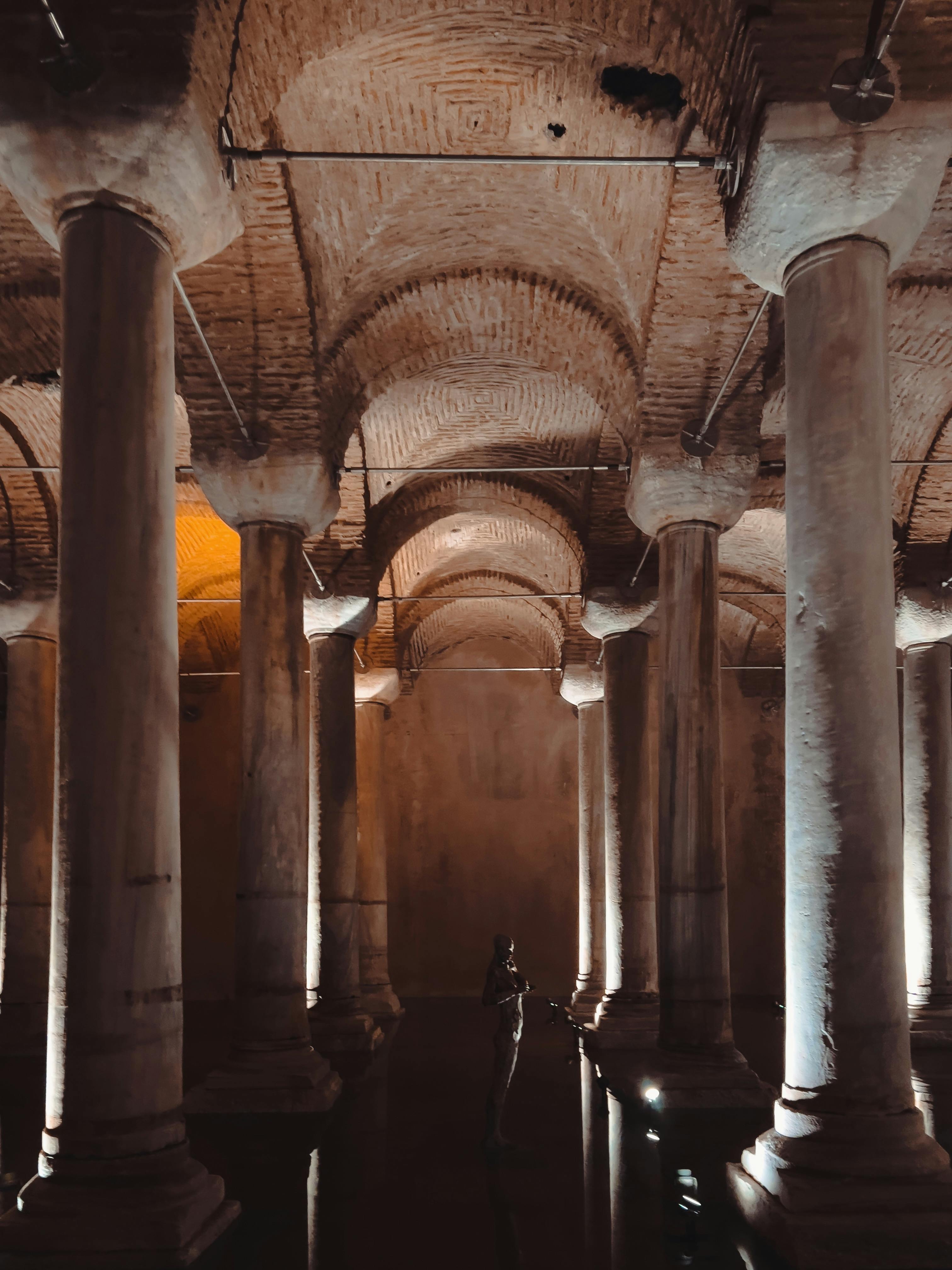 Tourists inside Basilica Cistern · Free Stock Photo