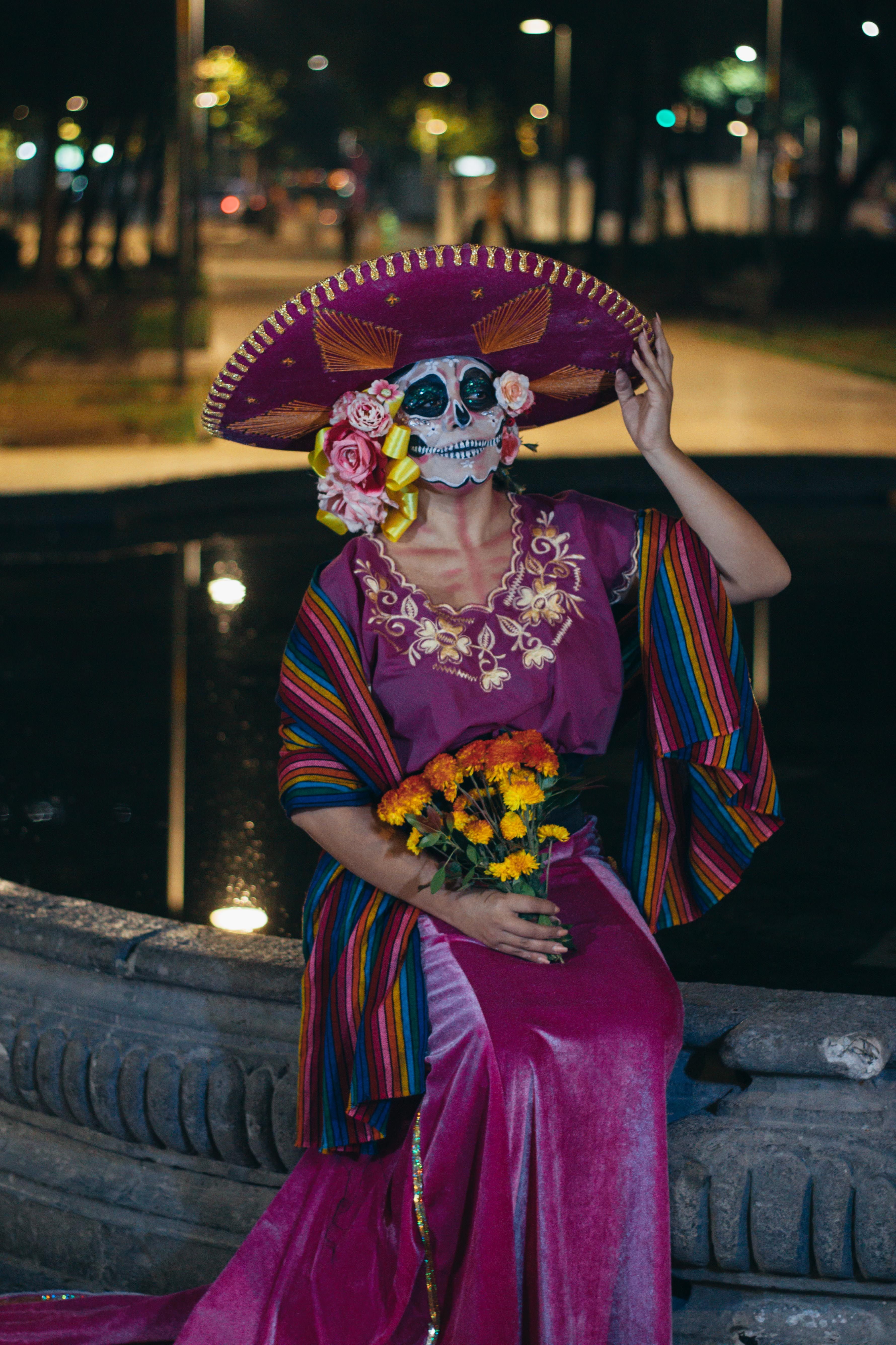 A Woman Wearing Mexico Catrina Costume · Free Stock Photo