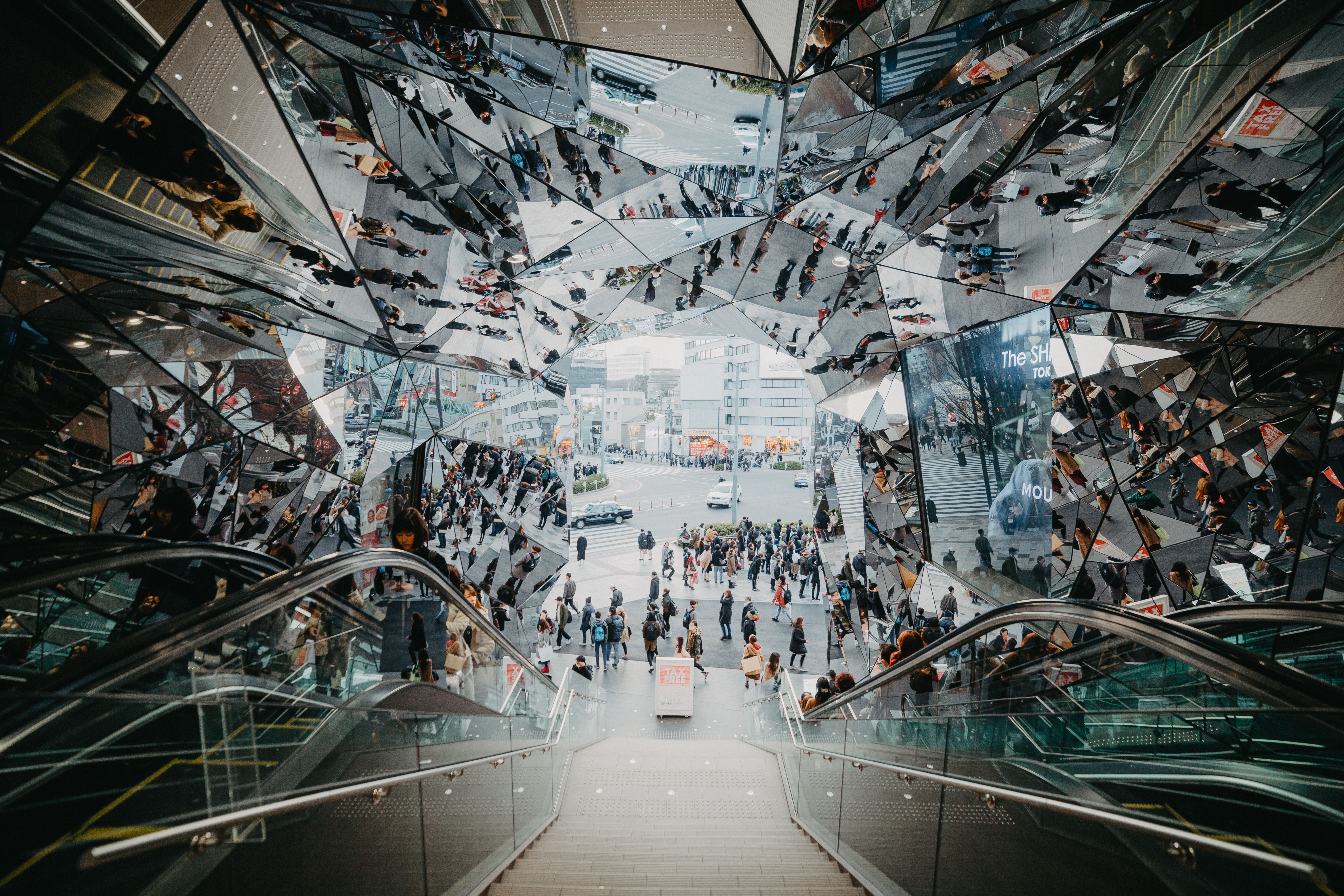 View from Top of the Stairs in a Modern Shopping Mall in Tokyo · Free ...