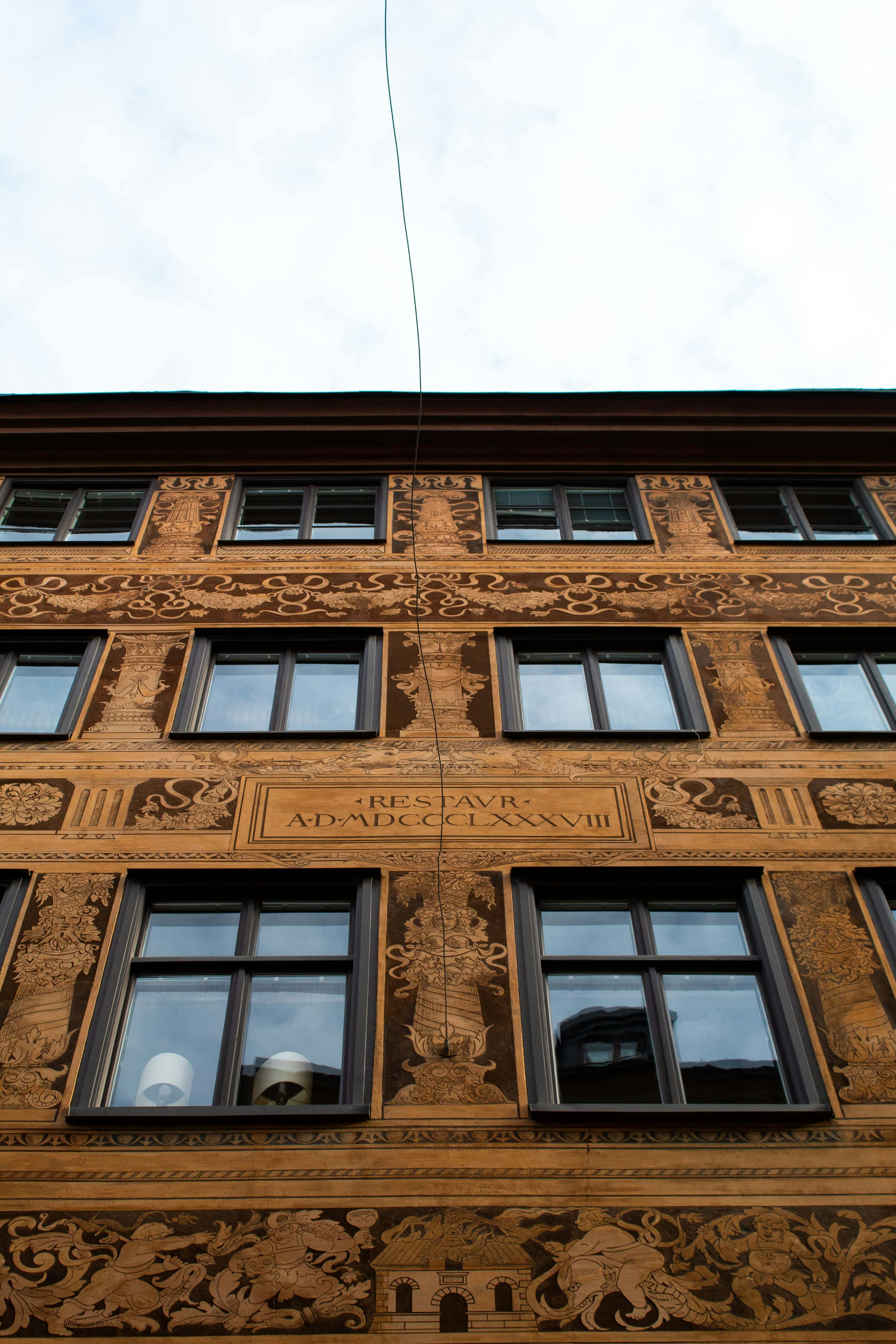 Sgraffito on Facade · Free Stock Photo