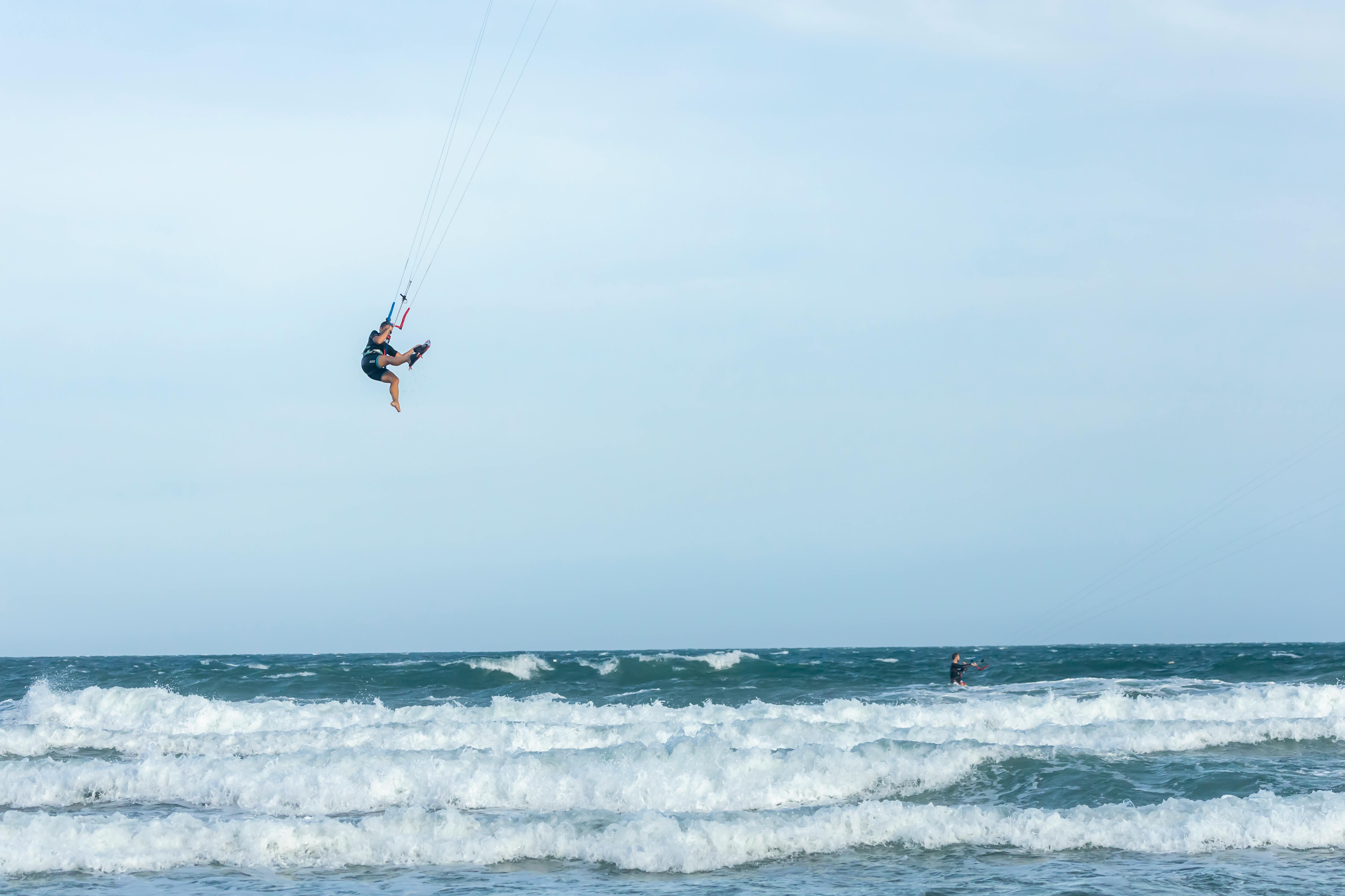 Photo of a Person Kitesurfing · Free Stock Photo