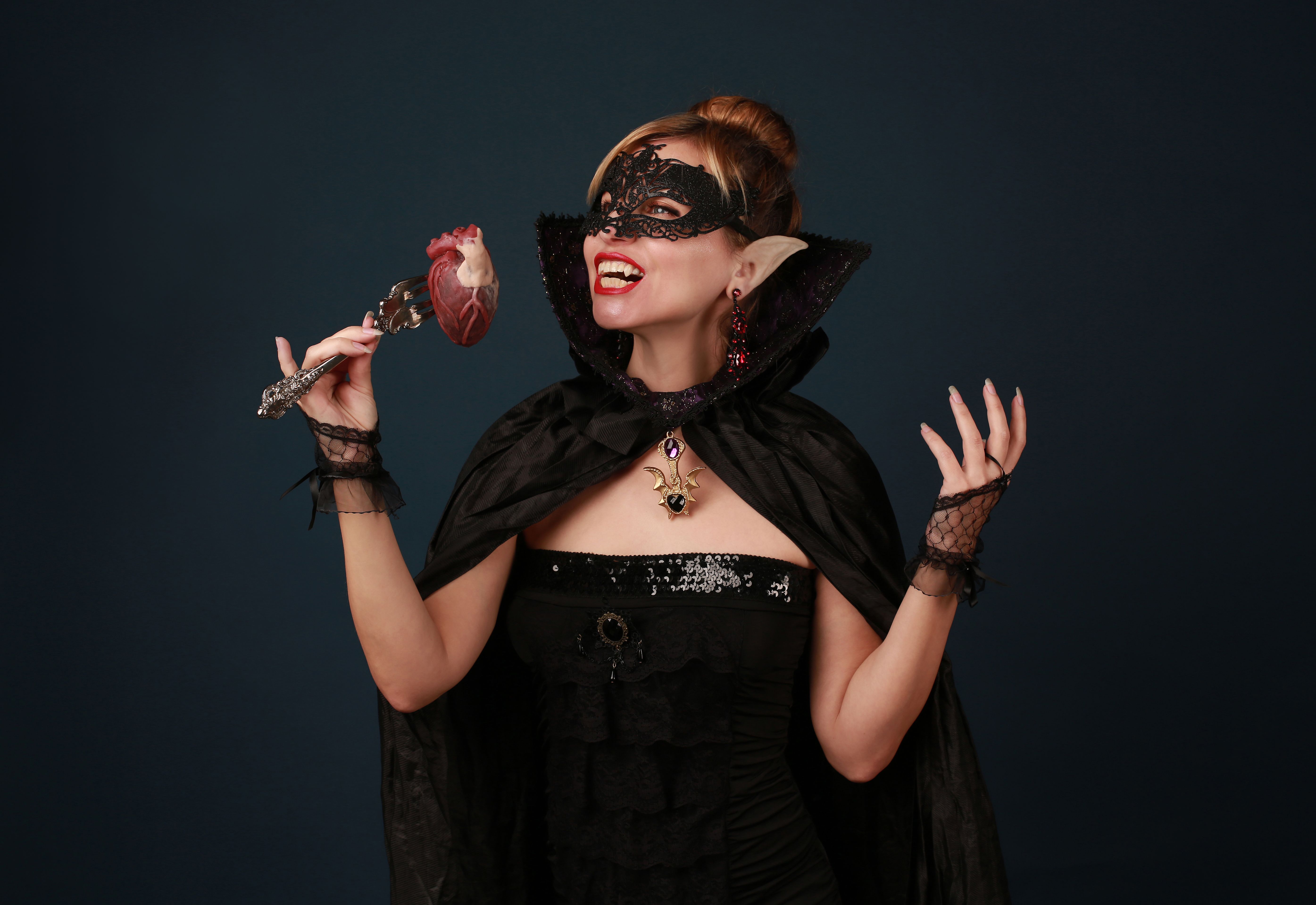 Girl with Vampire Teeth · Free Stock Photo