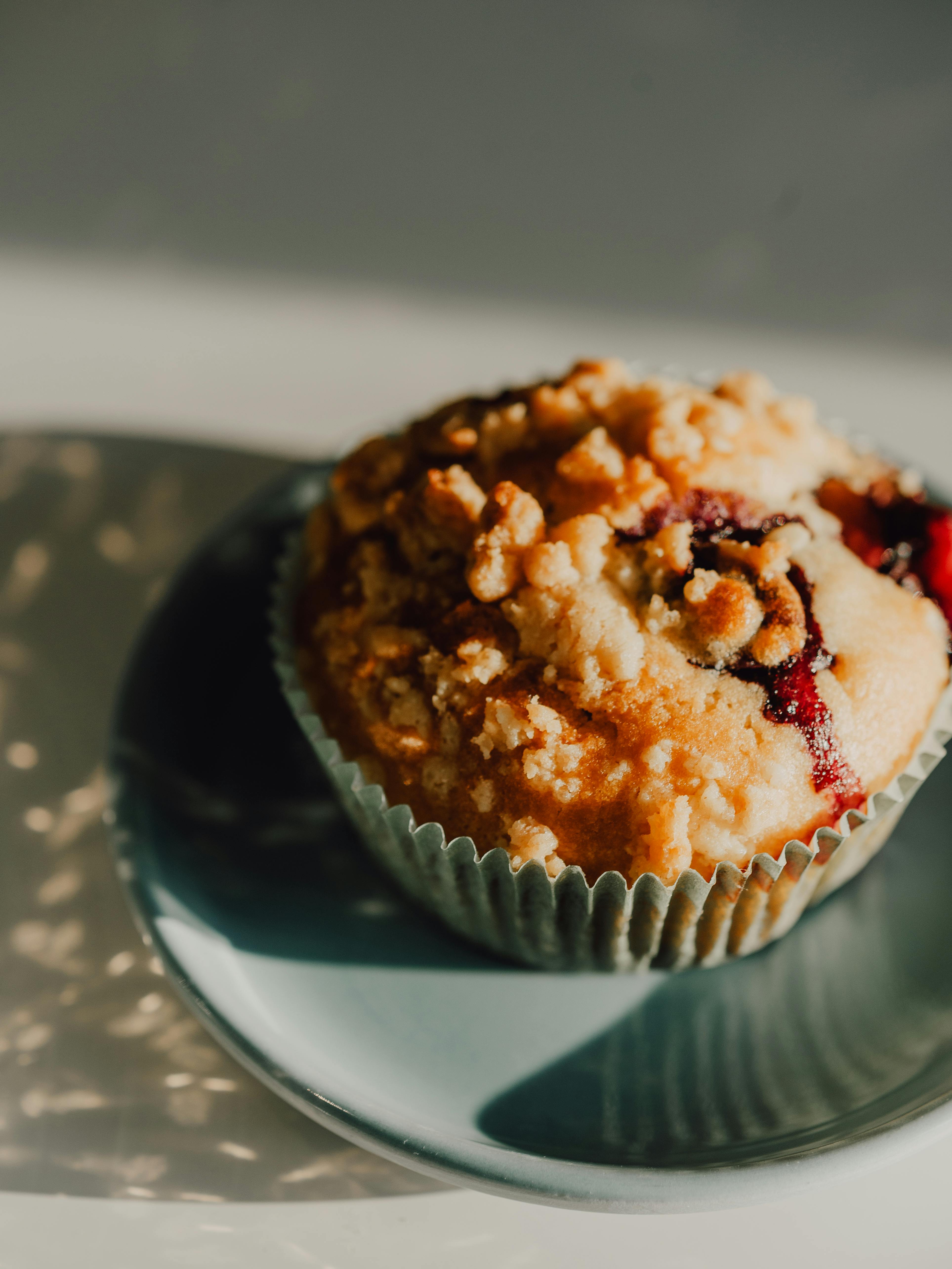 Plate with Muffin · Free Stock Photo