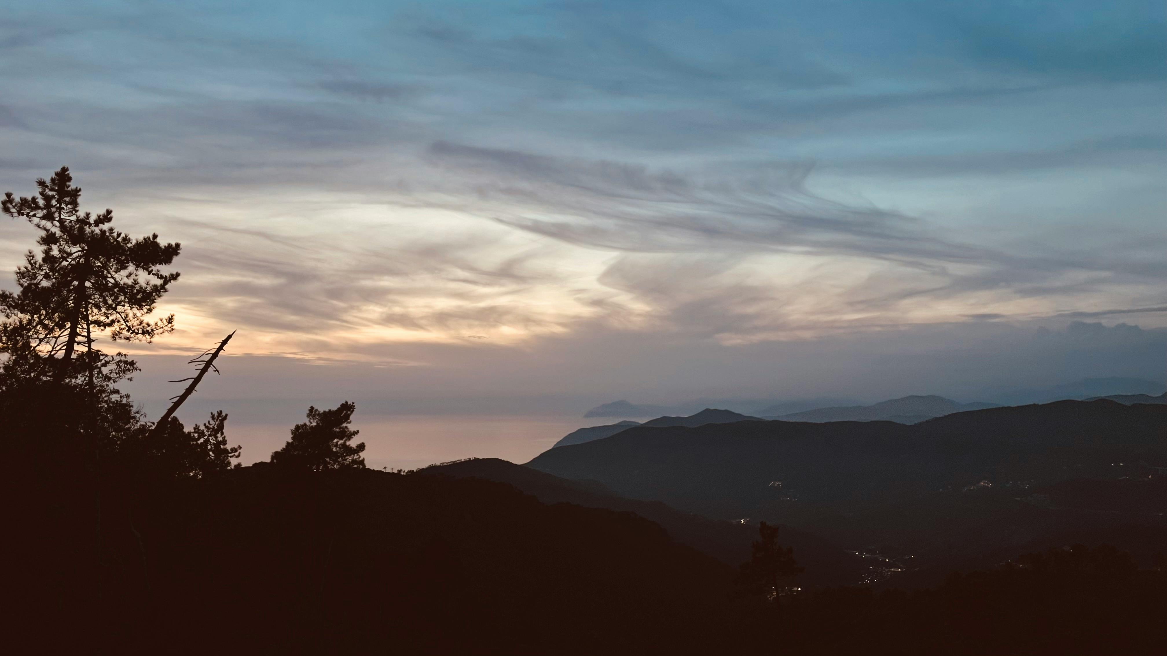 Landscape with Hills at Dusk · Free Stock Photo