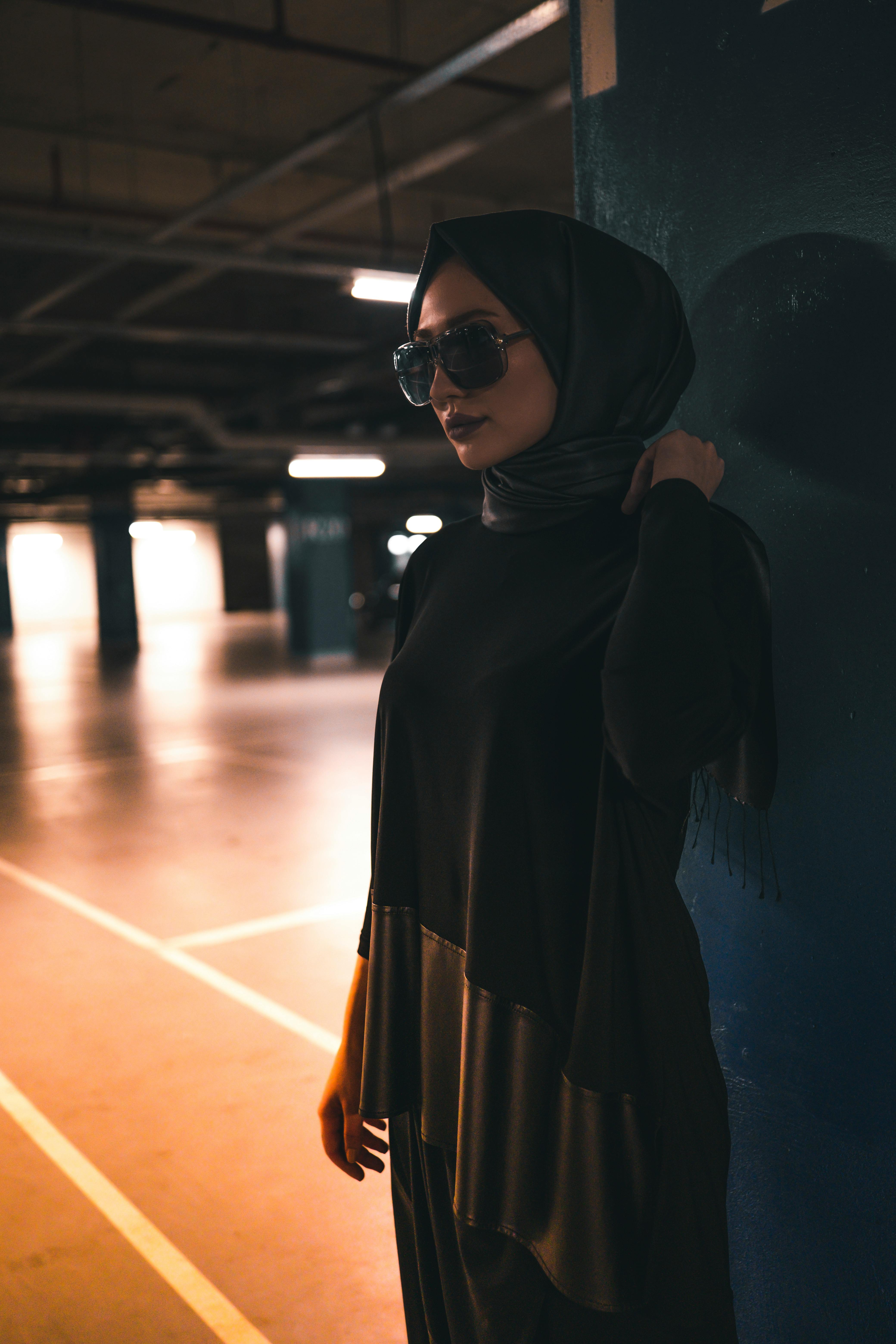 Woman in Black Hijab Standing at the Desert · Free Stock Photo