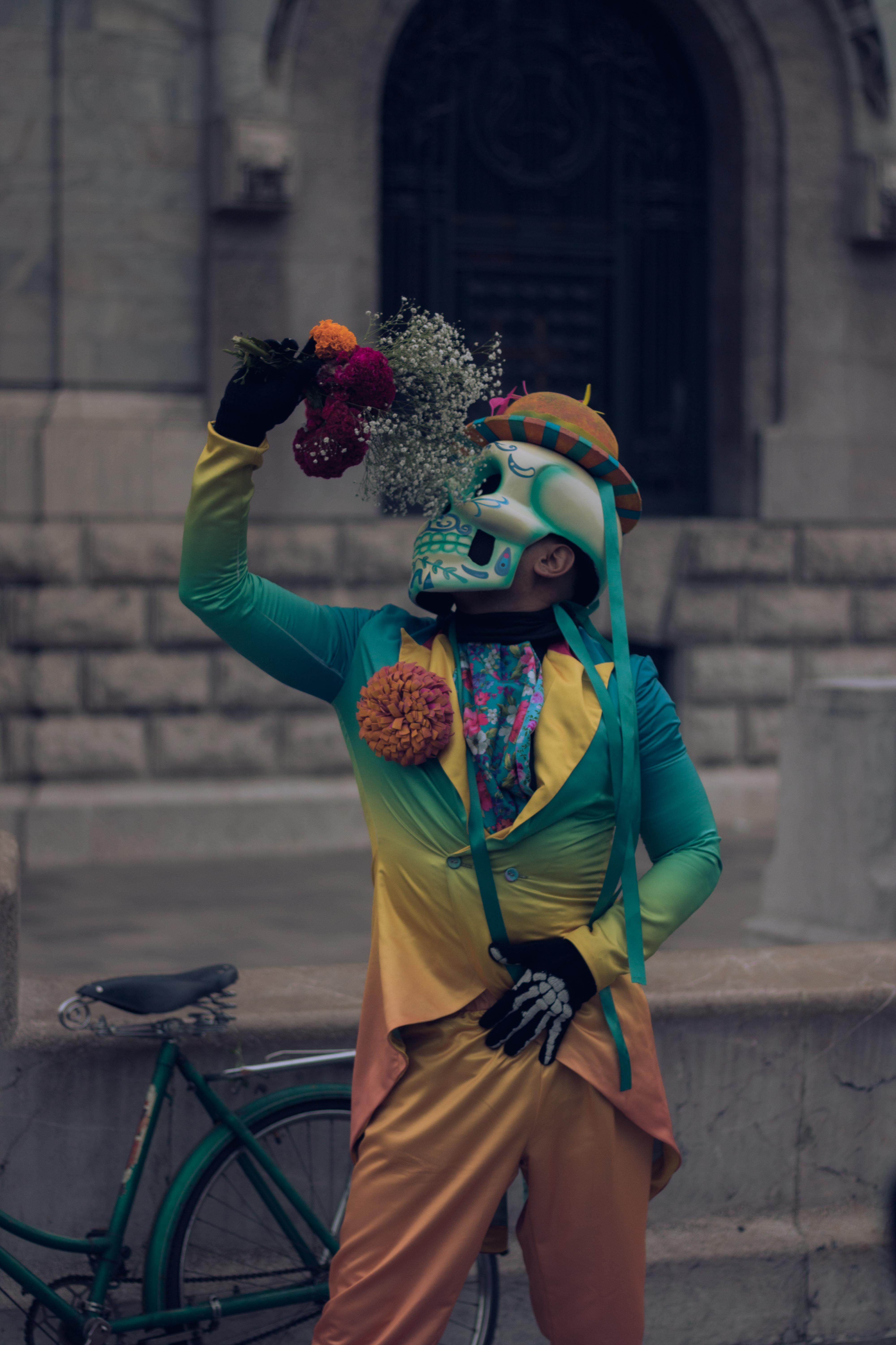 Man in a Costume for the Day of the Dead Celebrations in Mexico · Free ...