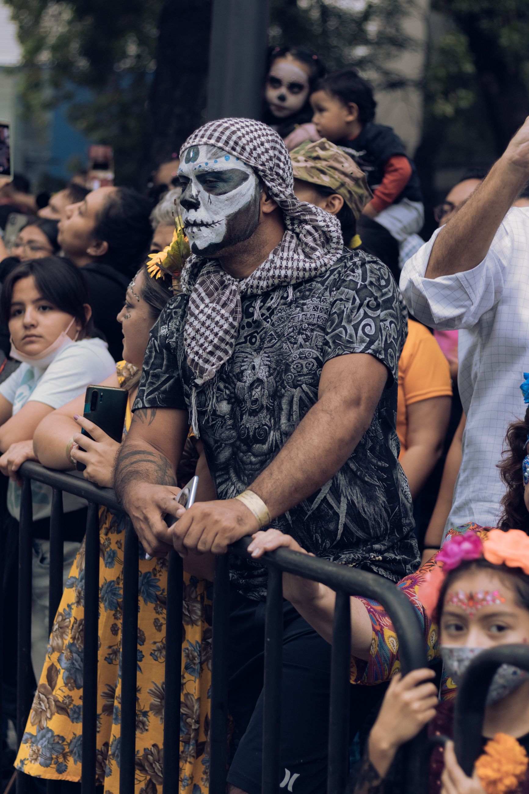 Standing Man with a Makeup of a Death · Free Stock Photo