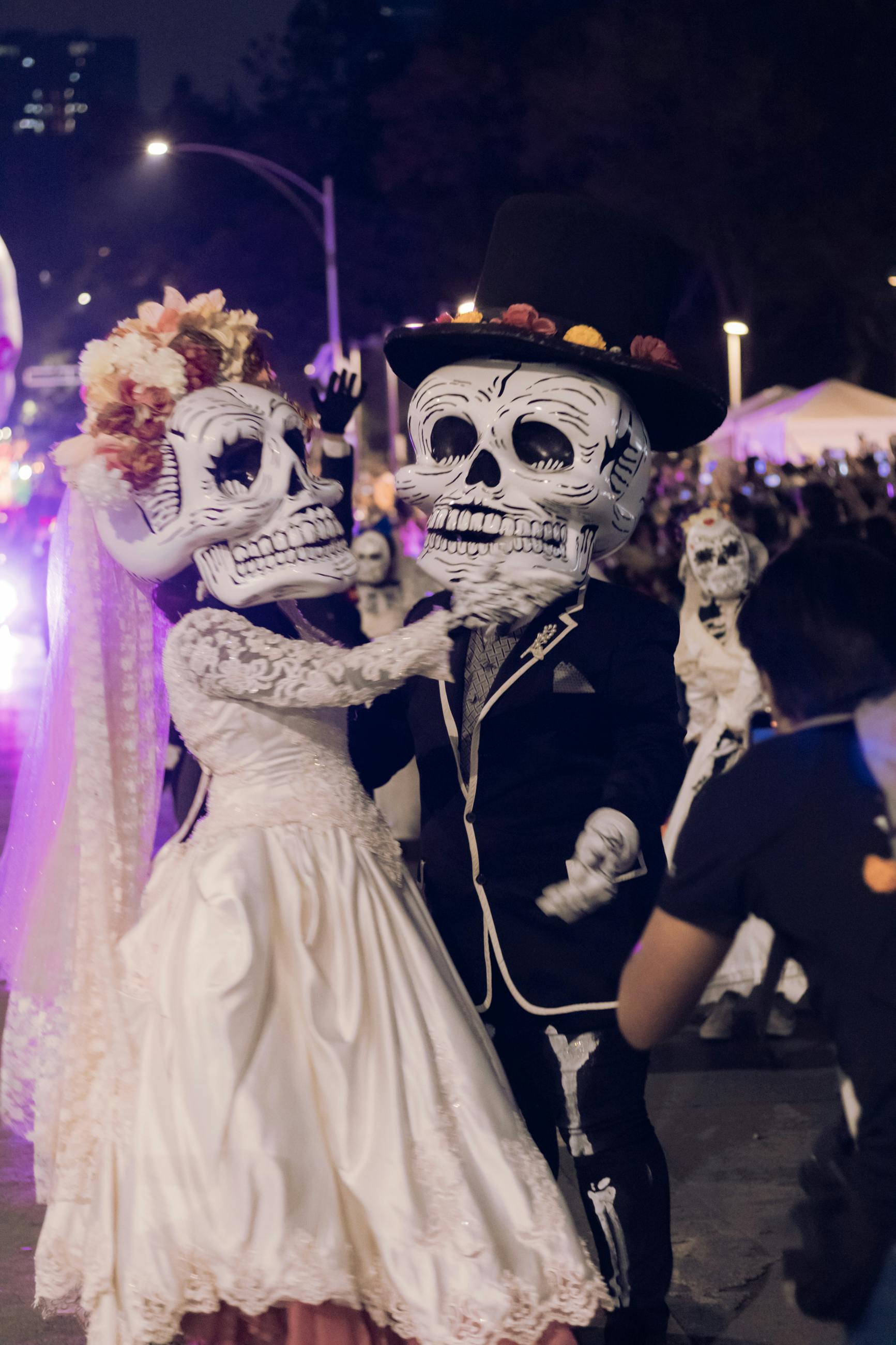 A Person in Costume Wearing Skull Mask During the Day of the Dead ...