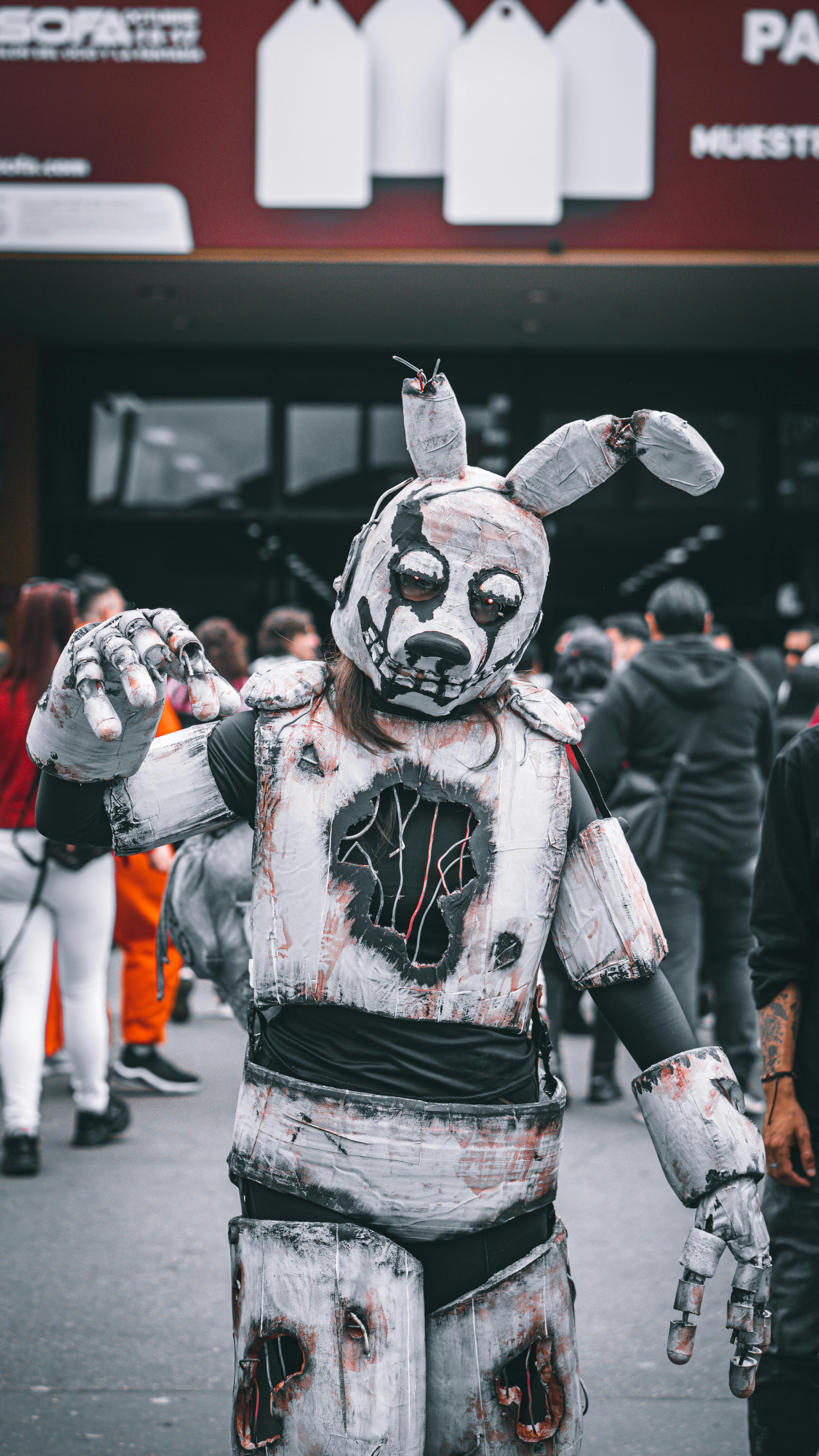 Person Wearing a Spooky Animatronic Costume · Free Stock Photo