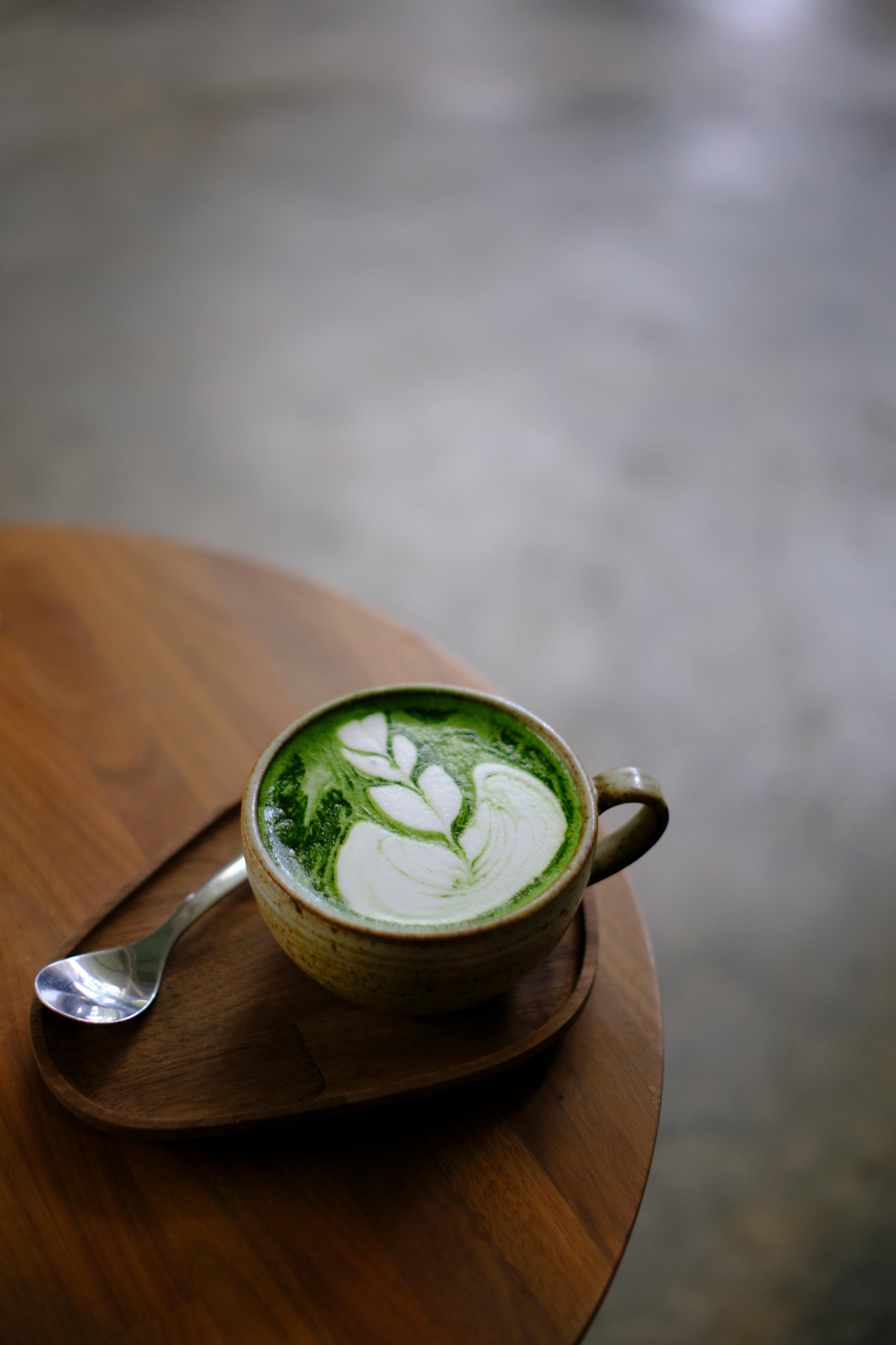A Matcha Latte on a Ceramic Cup · Free Stock Photo