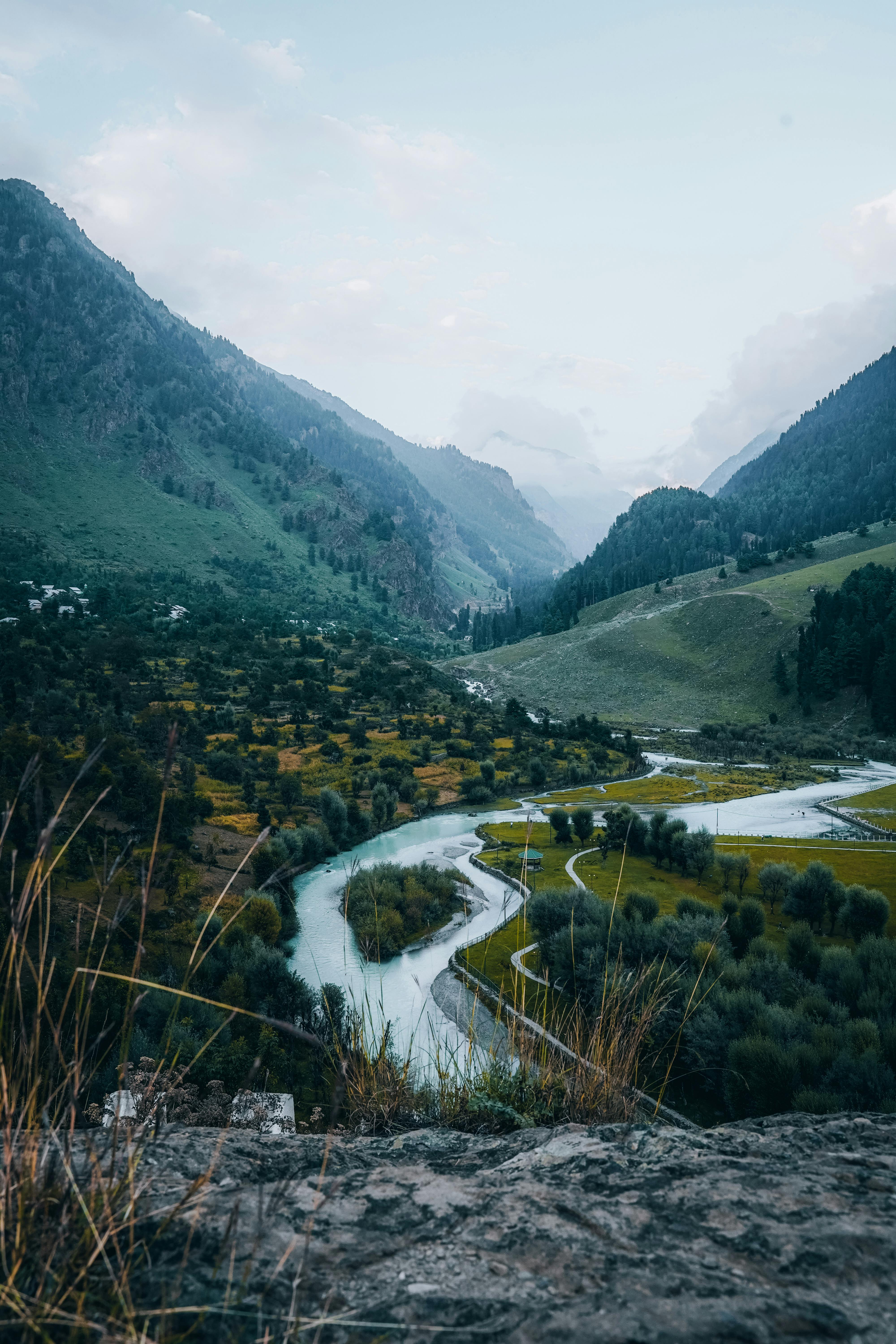 Valley with River · Free Stock Photo