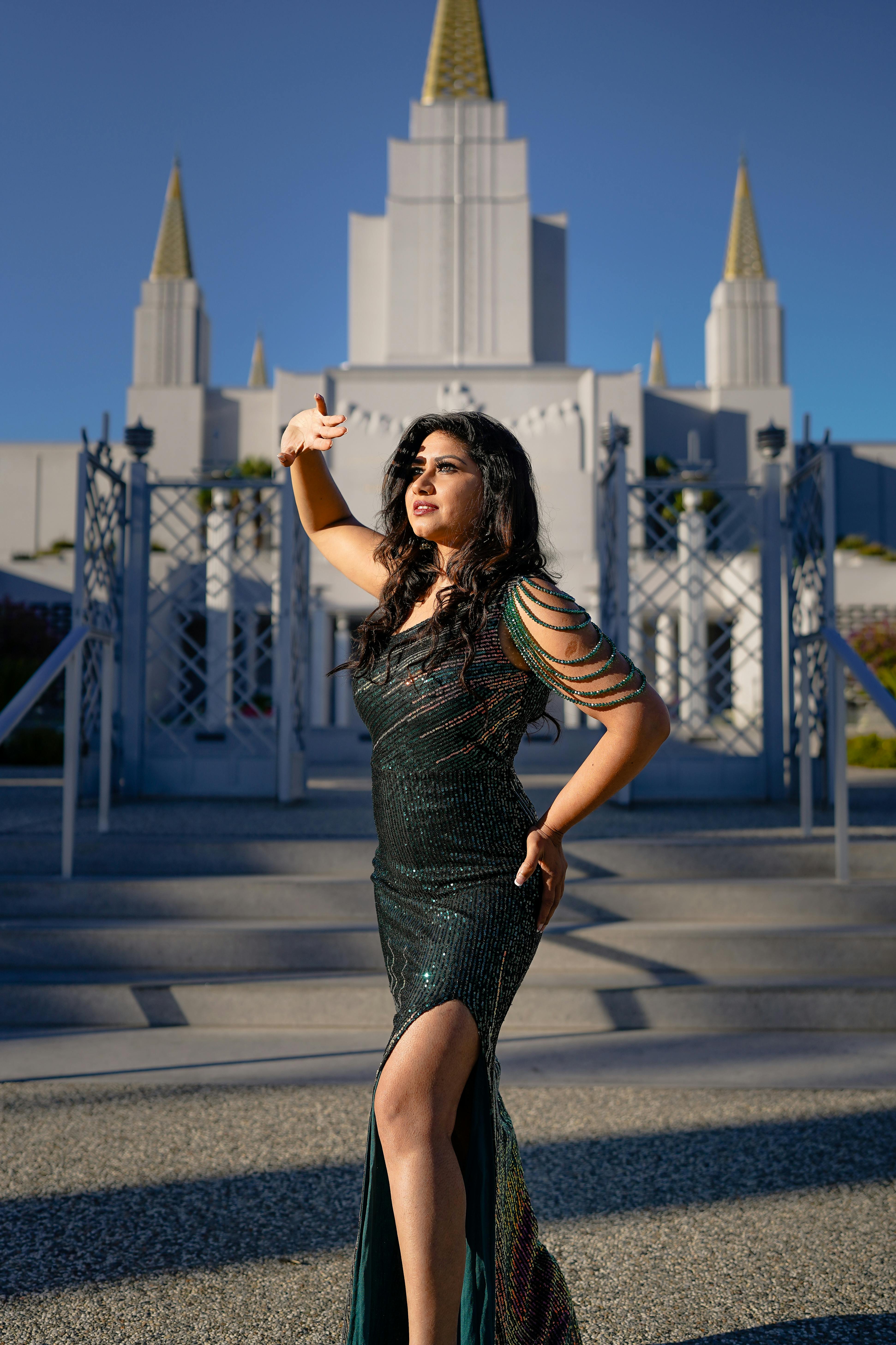 Woman in Dress Posing · Free Stock Photo