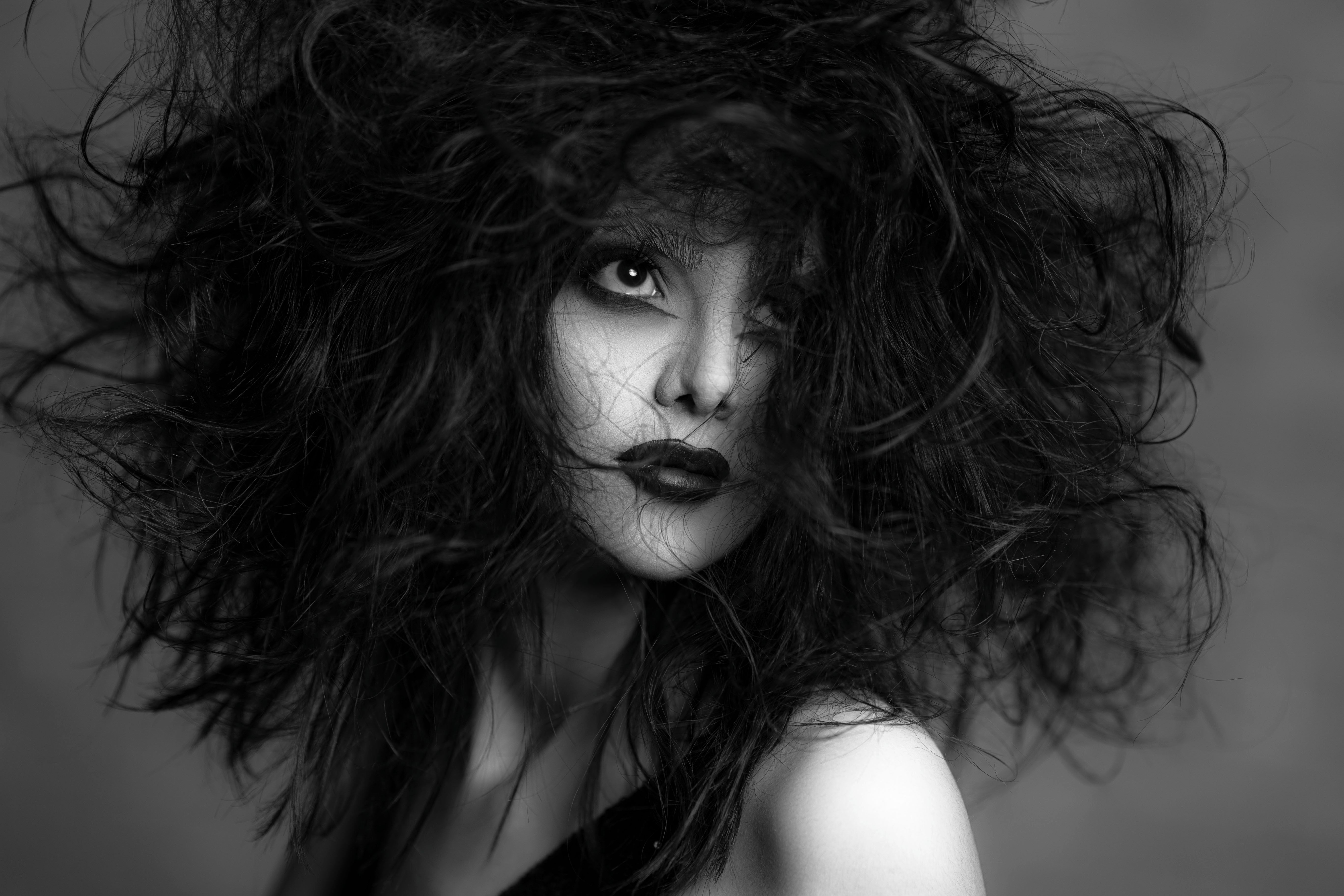Woman with Hair around Head · Free Stock Photo