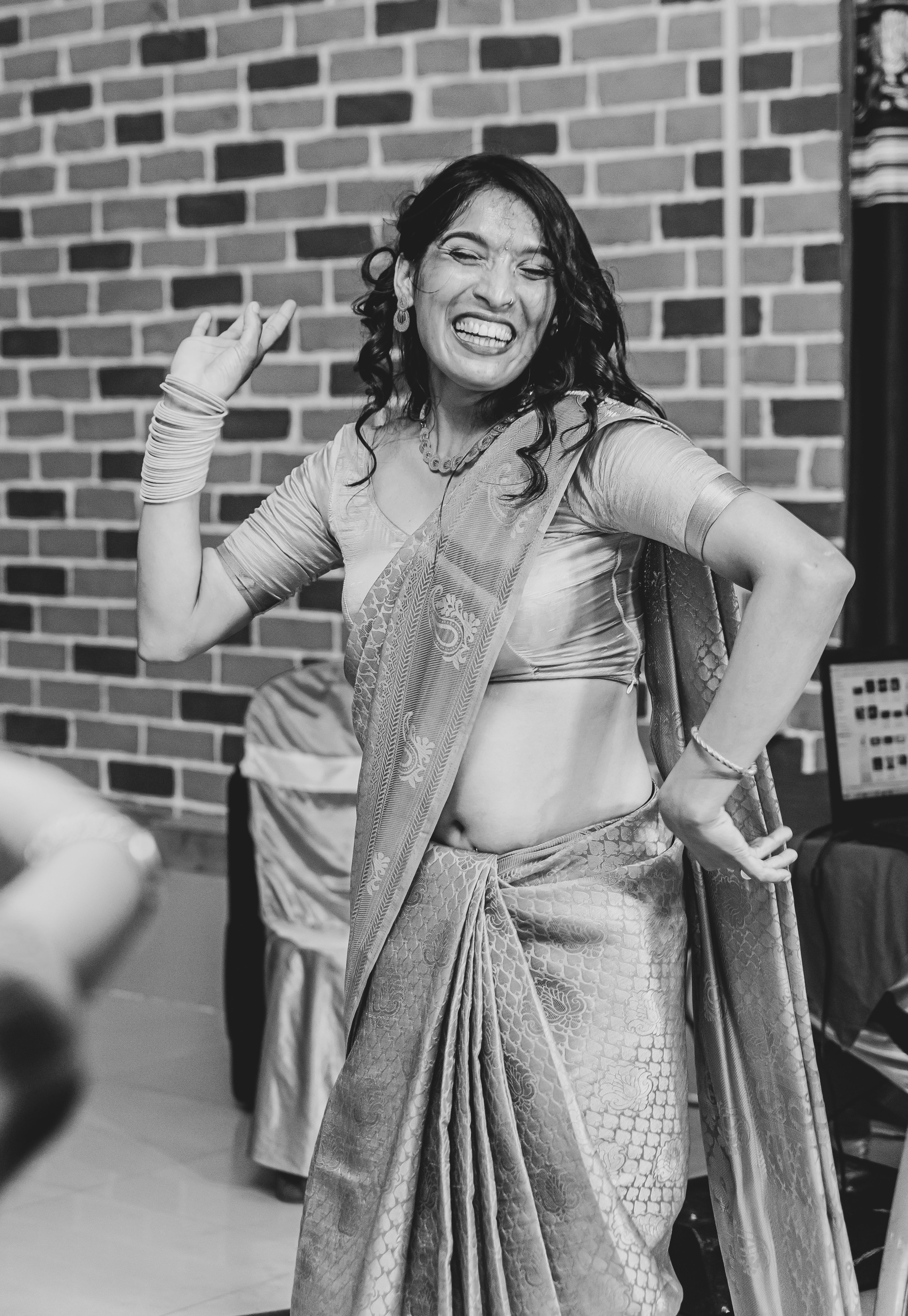 Grayscale Photo of Woman in Traditional Clothes · Free Stock Photo