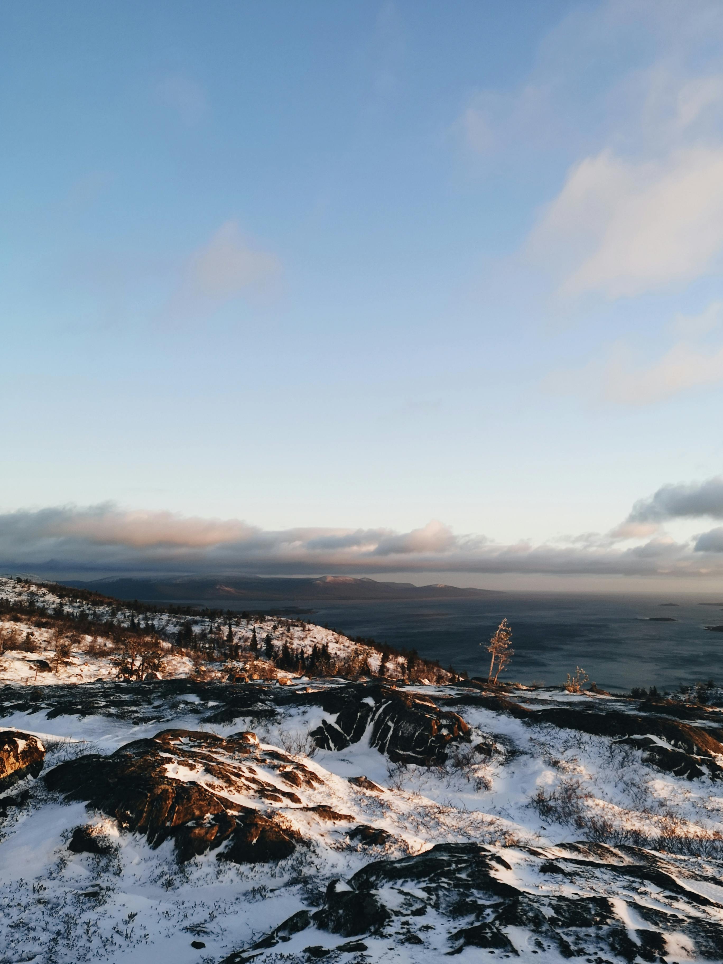 Snowy Hills in Birds Eye View · Free Stock Photo