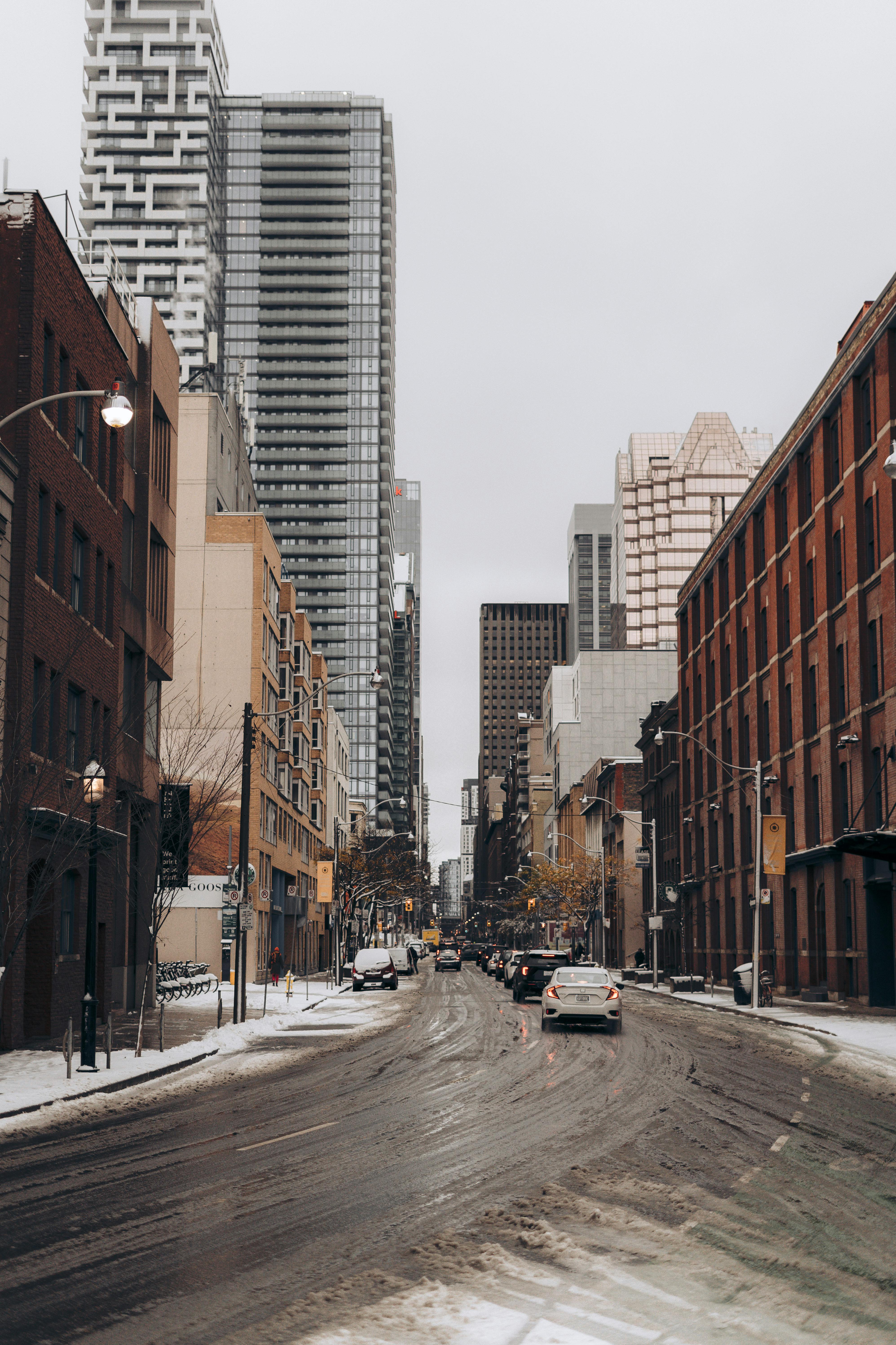 Modern Buildings on City Street · Free Stock Photo