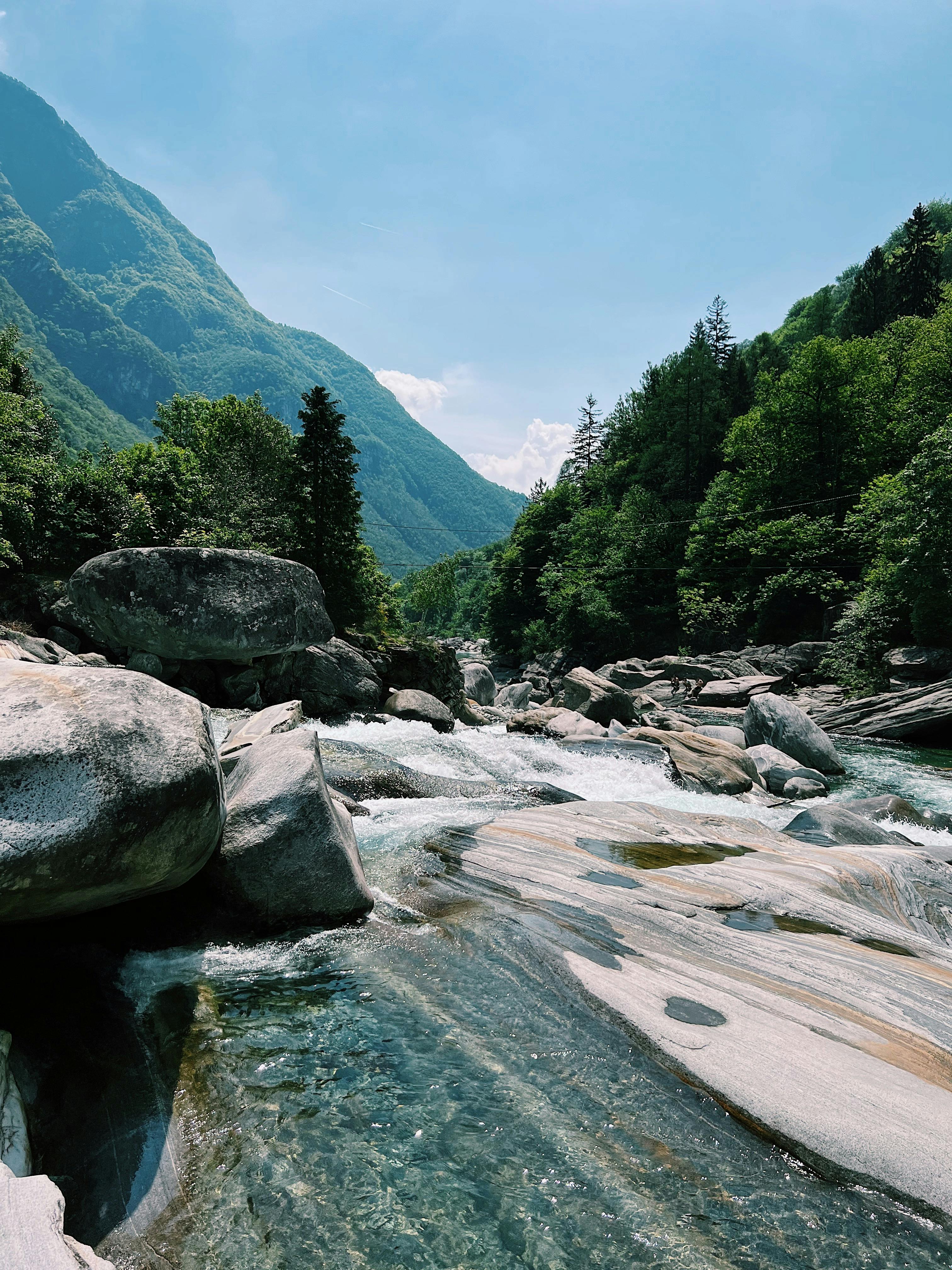 Rapids on Rocks in Swiss Mountains · Free Stock Photo