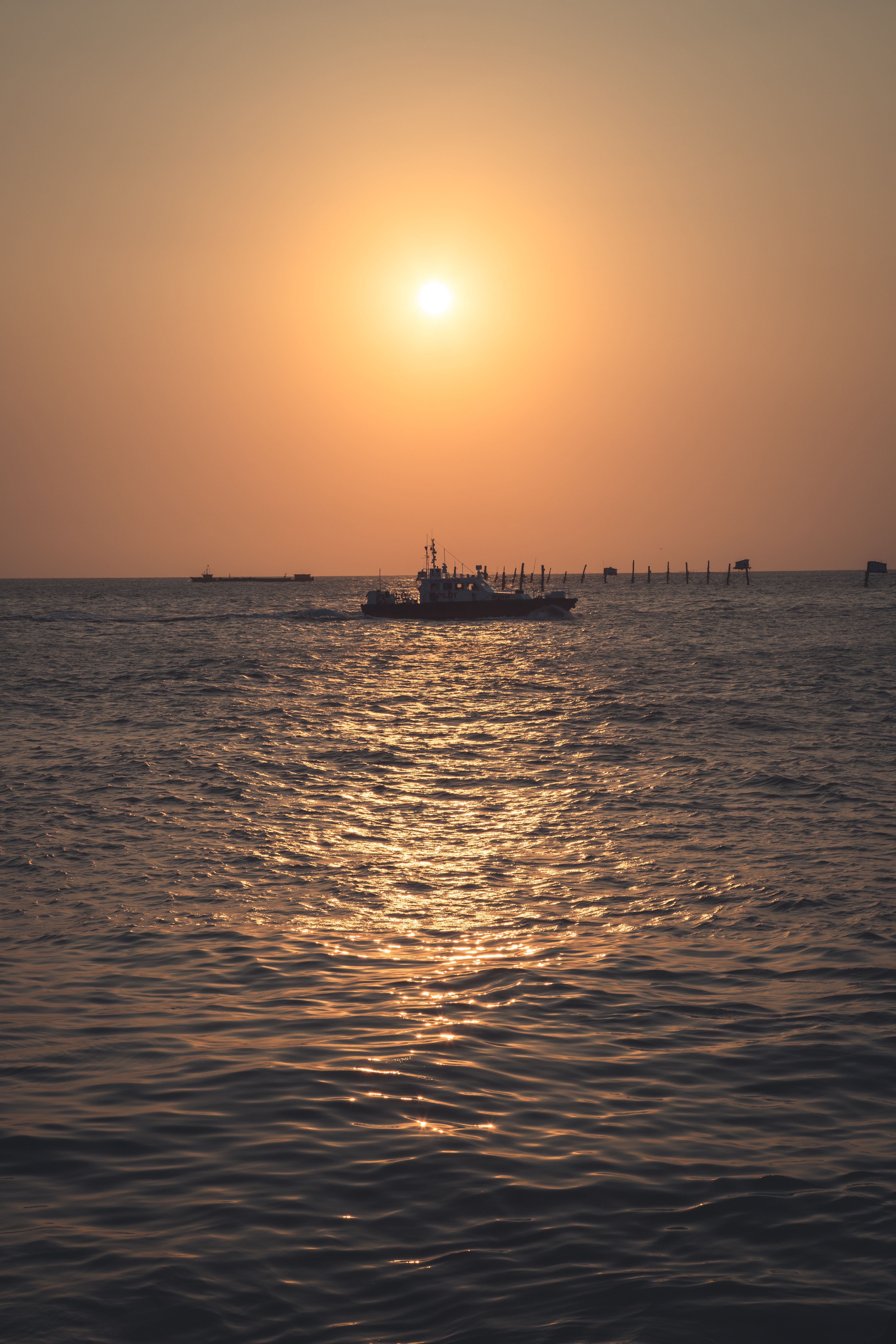 Ship Sailing at Dawn · Free Stock Photo