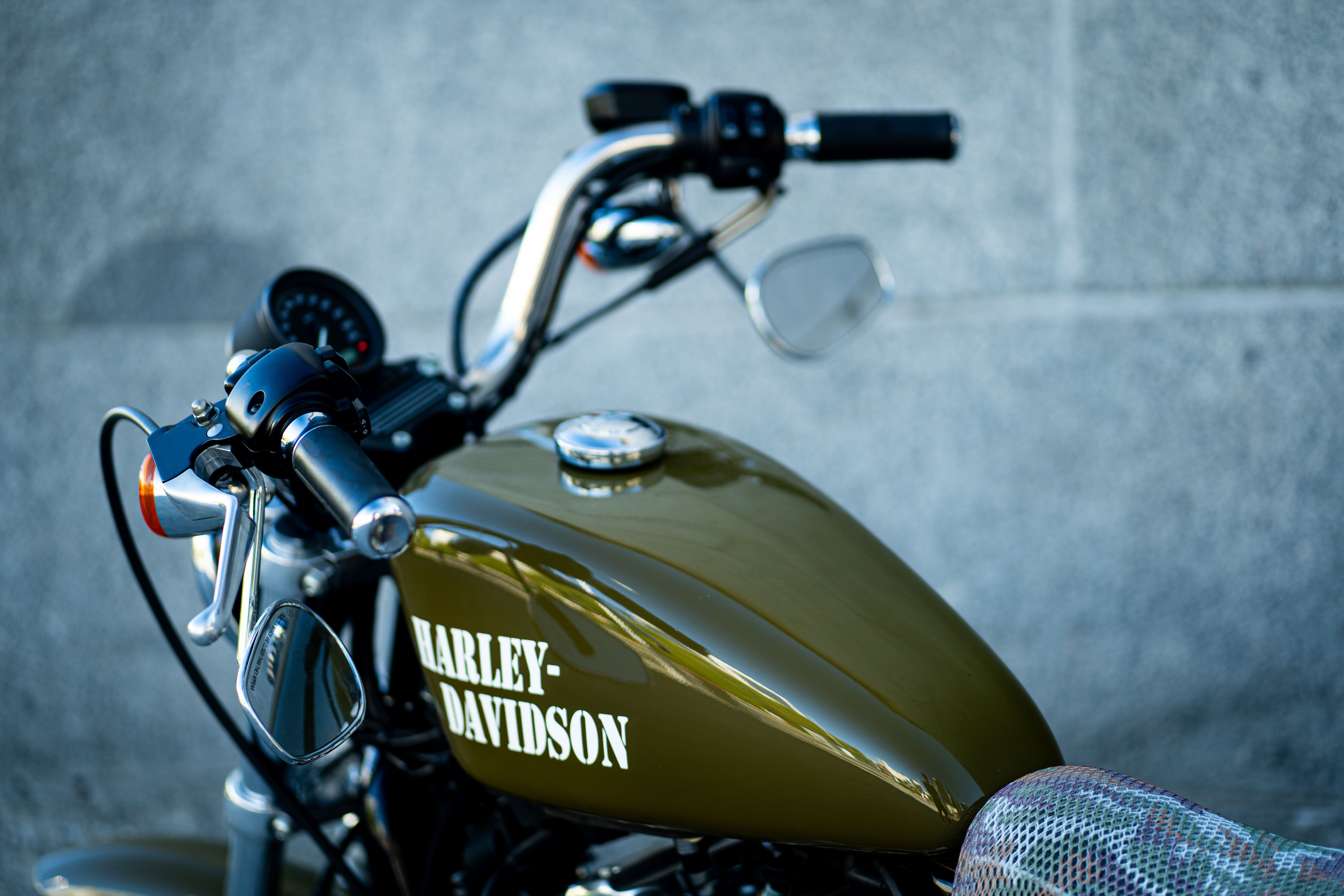 Photo of Black Harley Davidson Forty-Eight 1200 Motorcycle Parked on ...