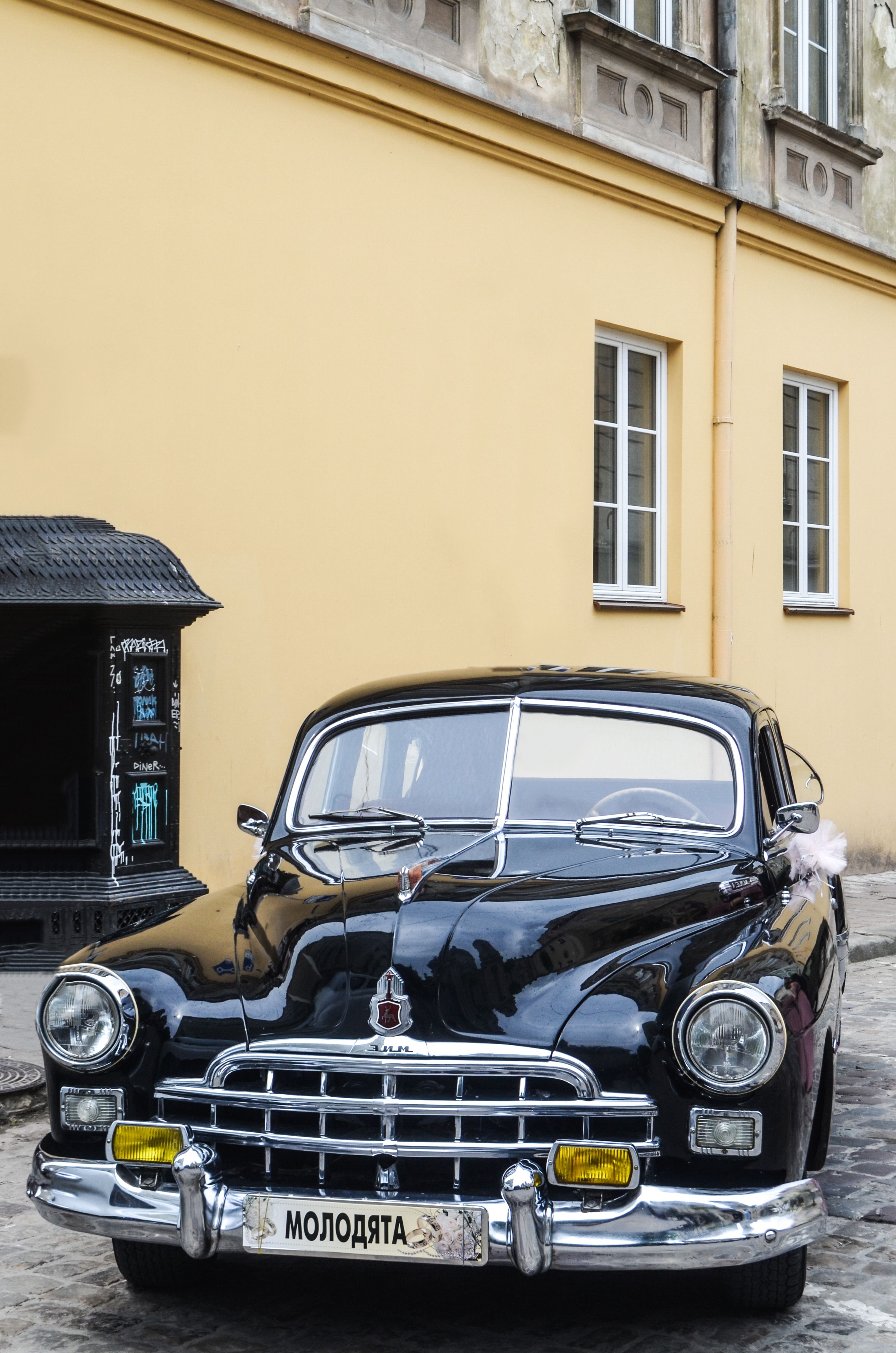 Classic Car in Grayscale Photography · Free Stock Photo