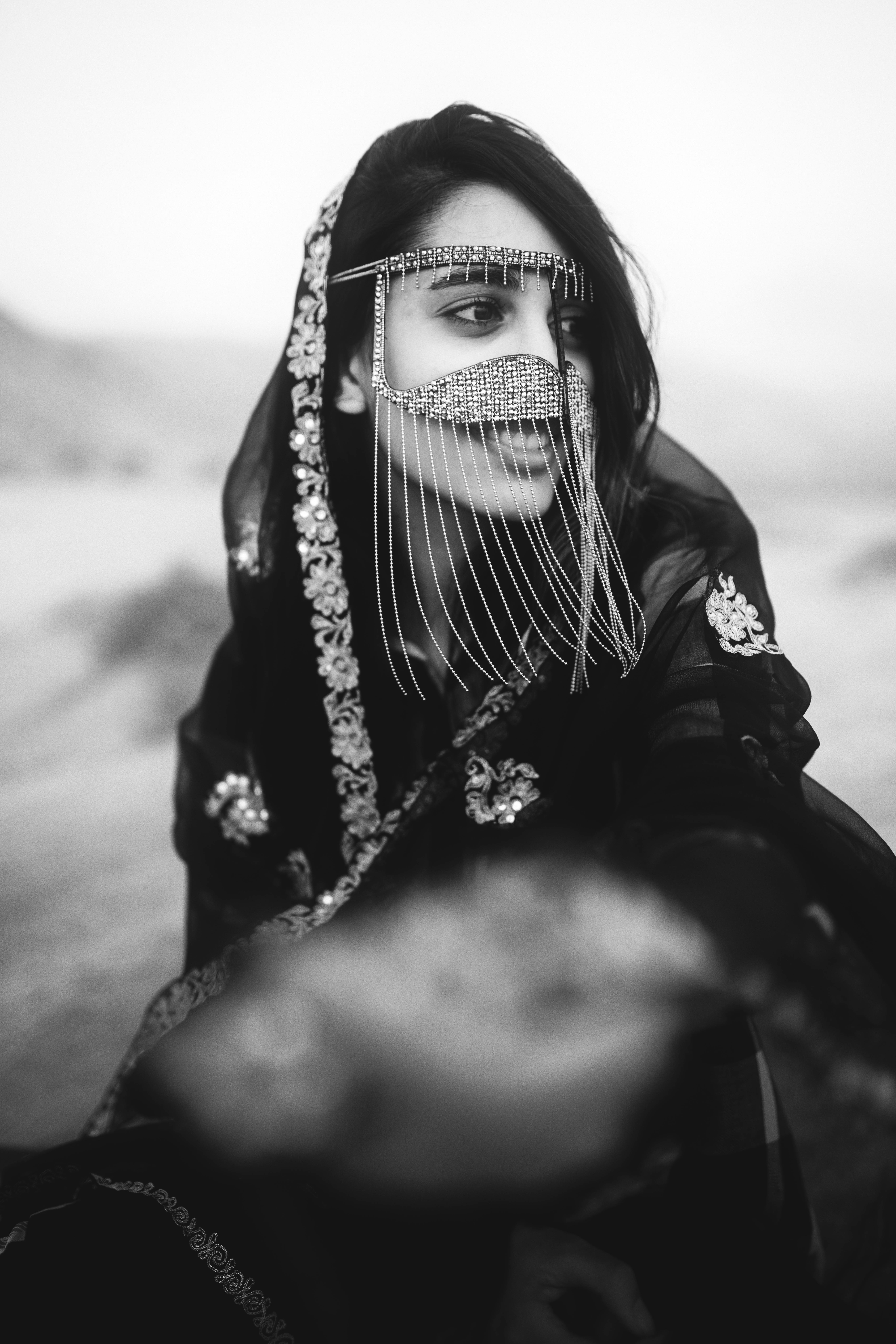 Woman with a Face Veil · Free Stock Photo