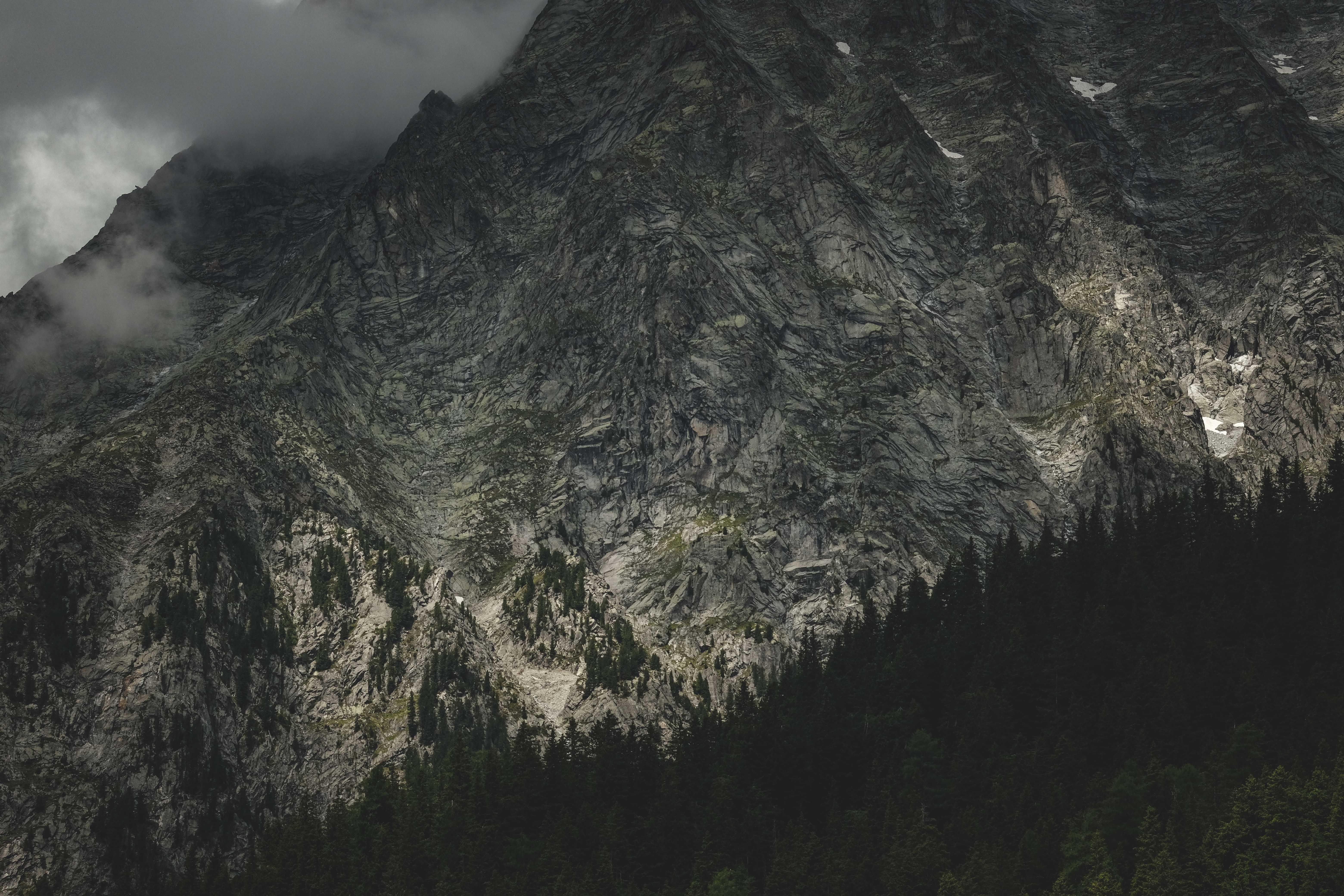 Grayscale Photo of Mountain Ranges · Free Stock Photo