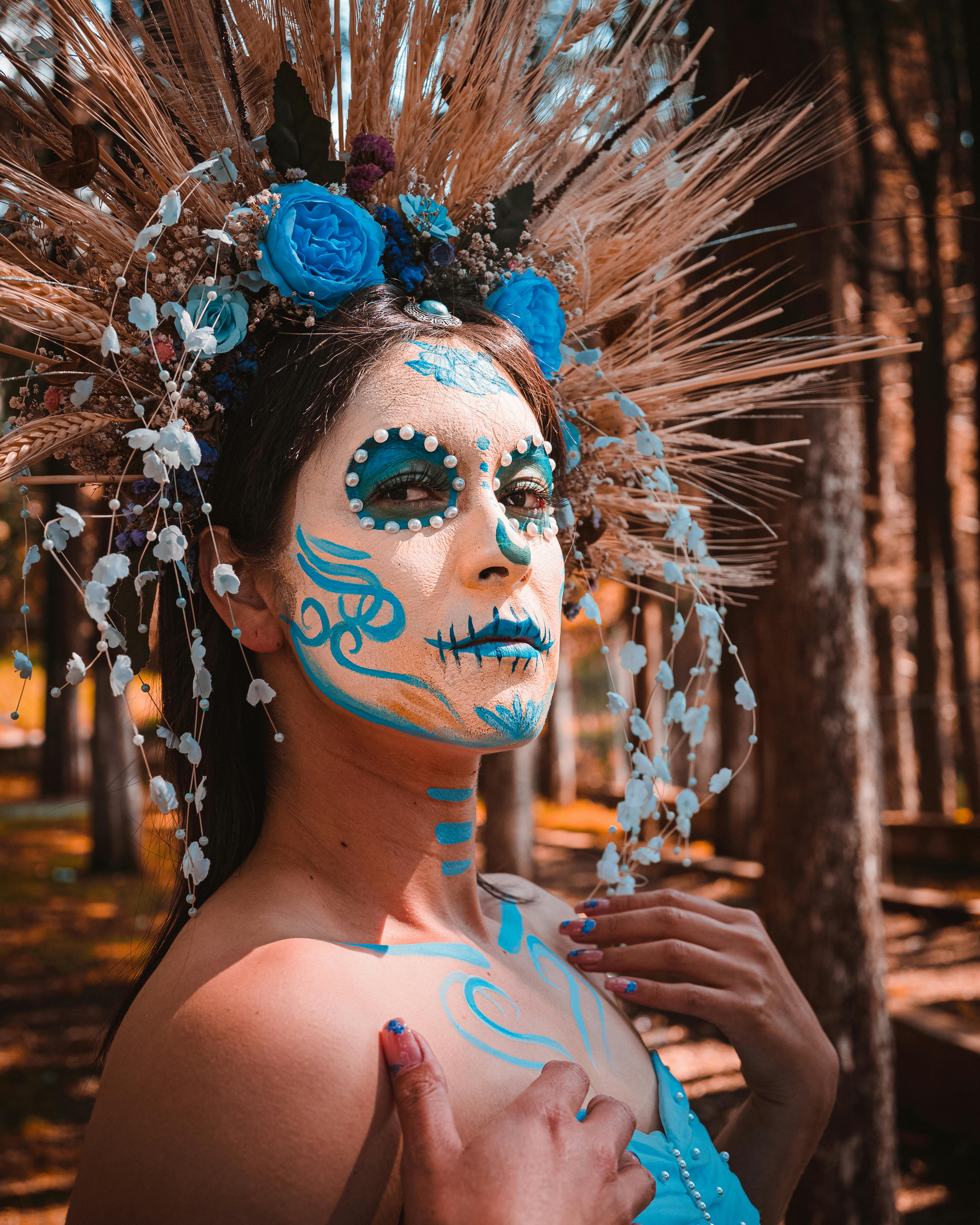Woman Wearing Traditional Clothing and Makeup · Free Stock Photo