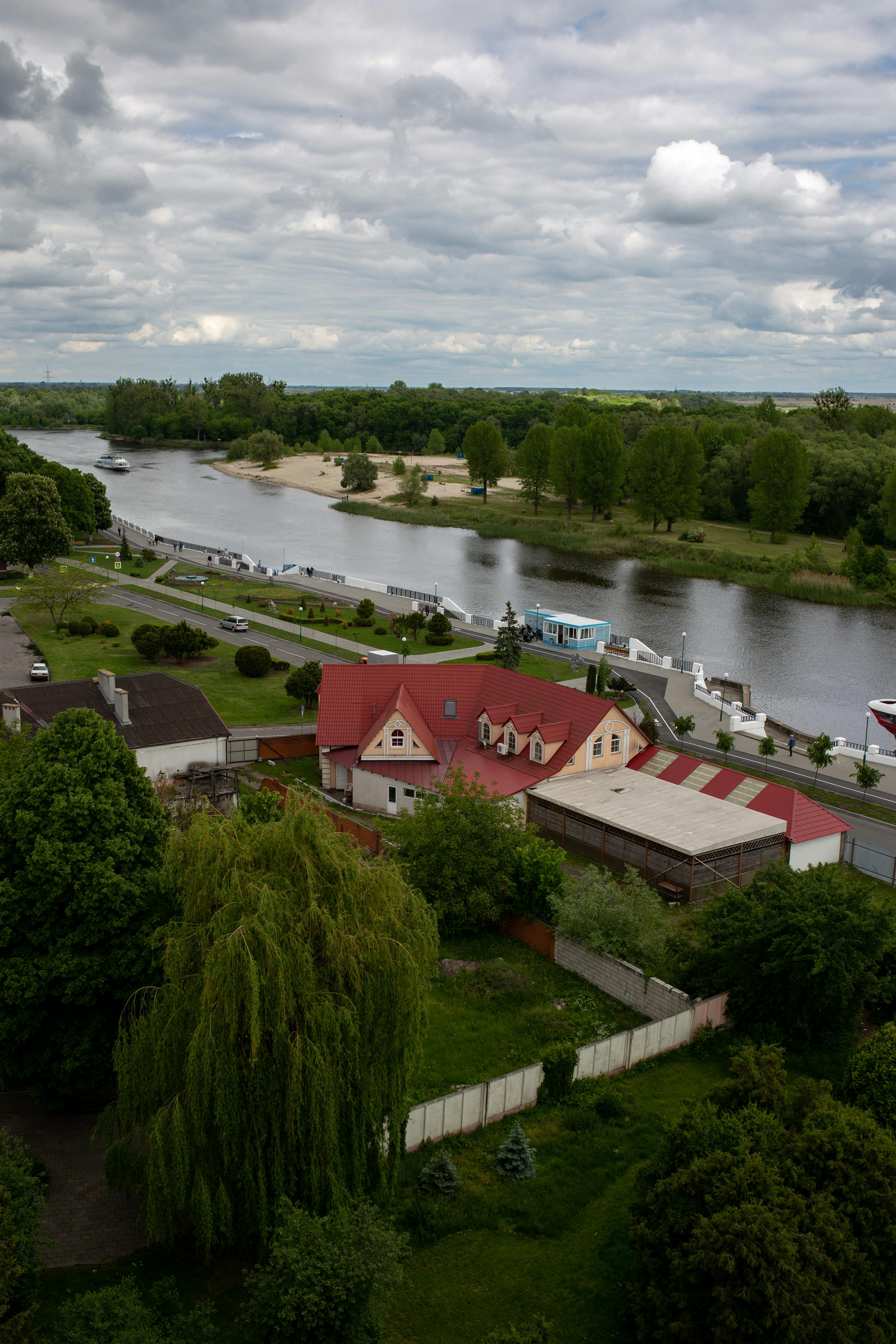 Aerial View of Houses Near a River · Free Stock Photo