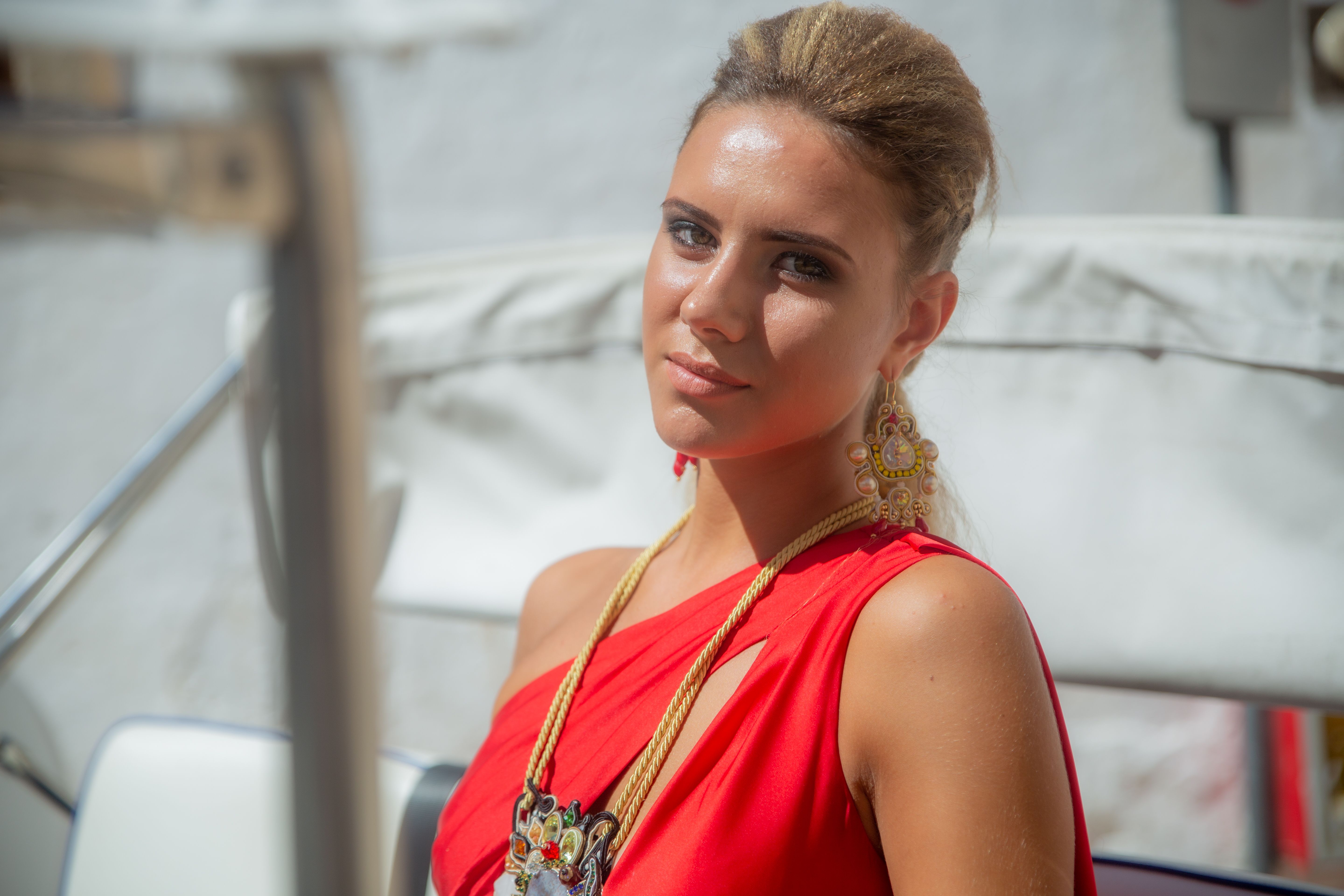 A Beautiful Woman in a Red Top · Free Stock Photo