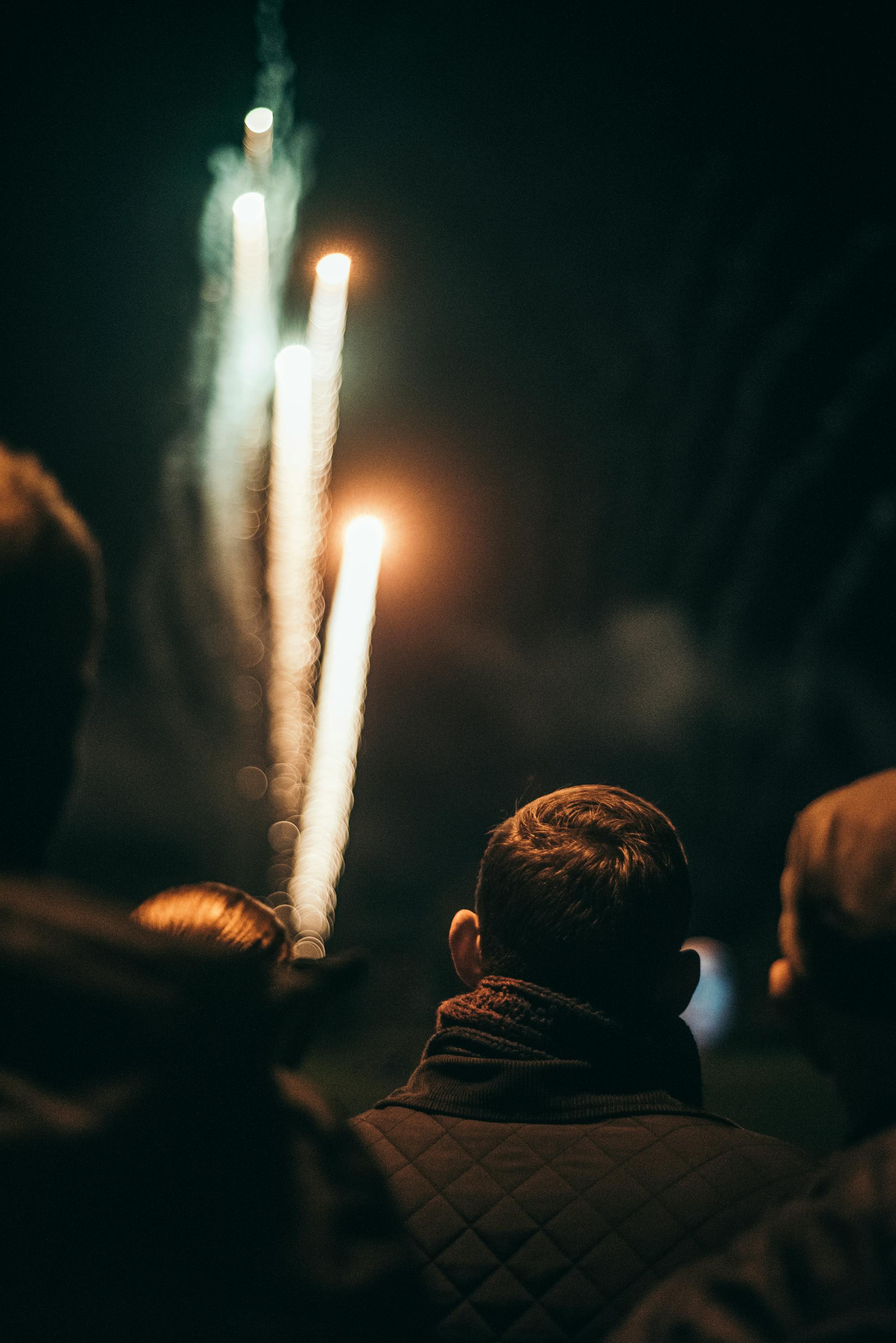 A Man Watching Firework Display · Free Stock Photo