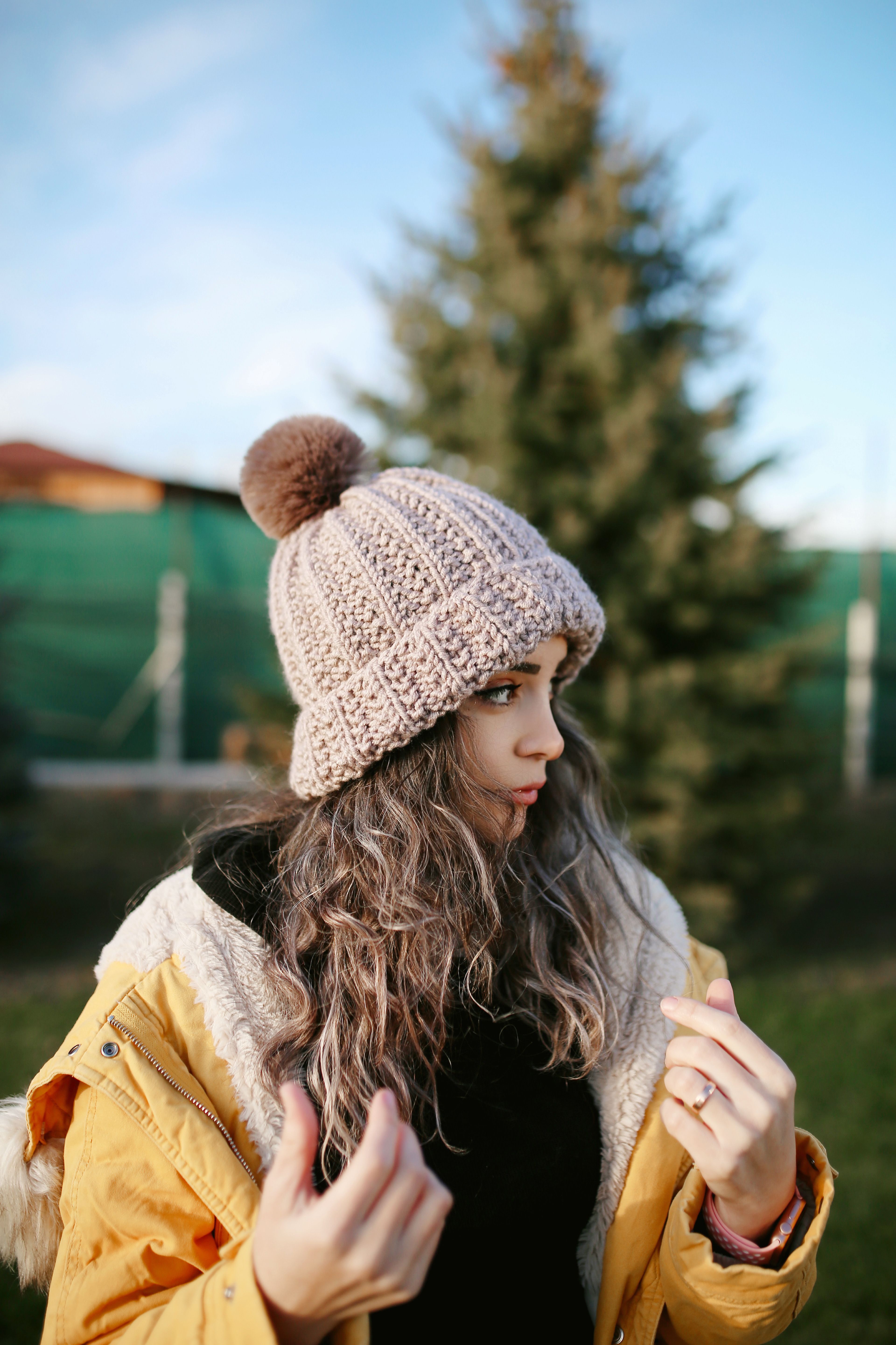 Woman Posing Wearing Winter Clothing · Free Stock Photo