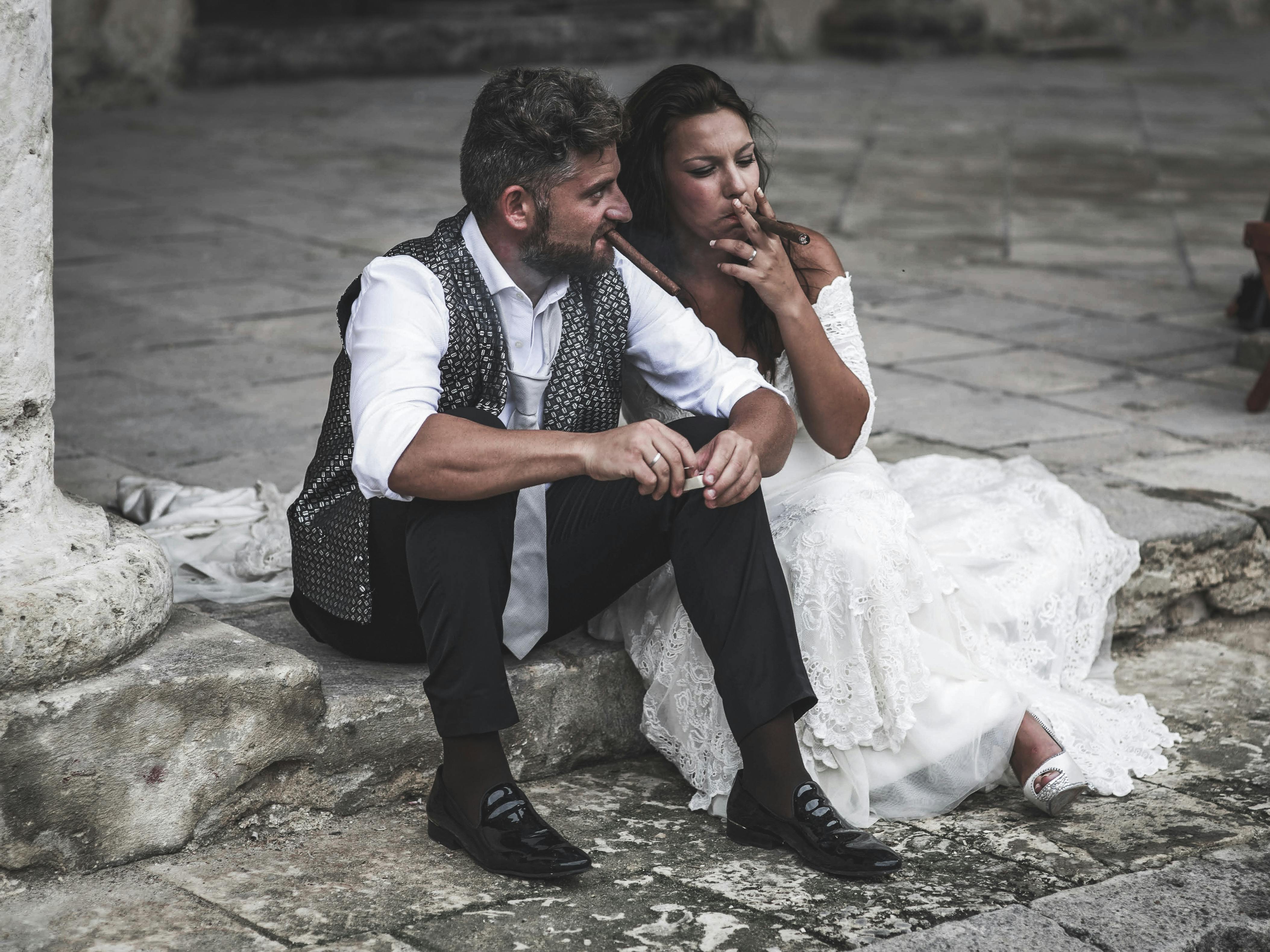 Couple Smoking Cigars · Free Stock Photo