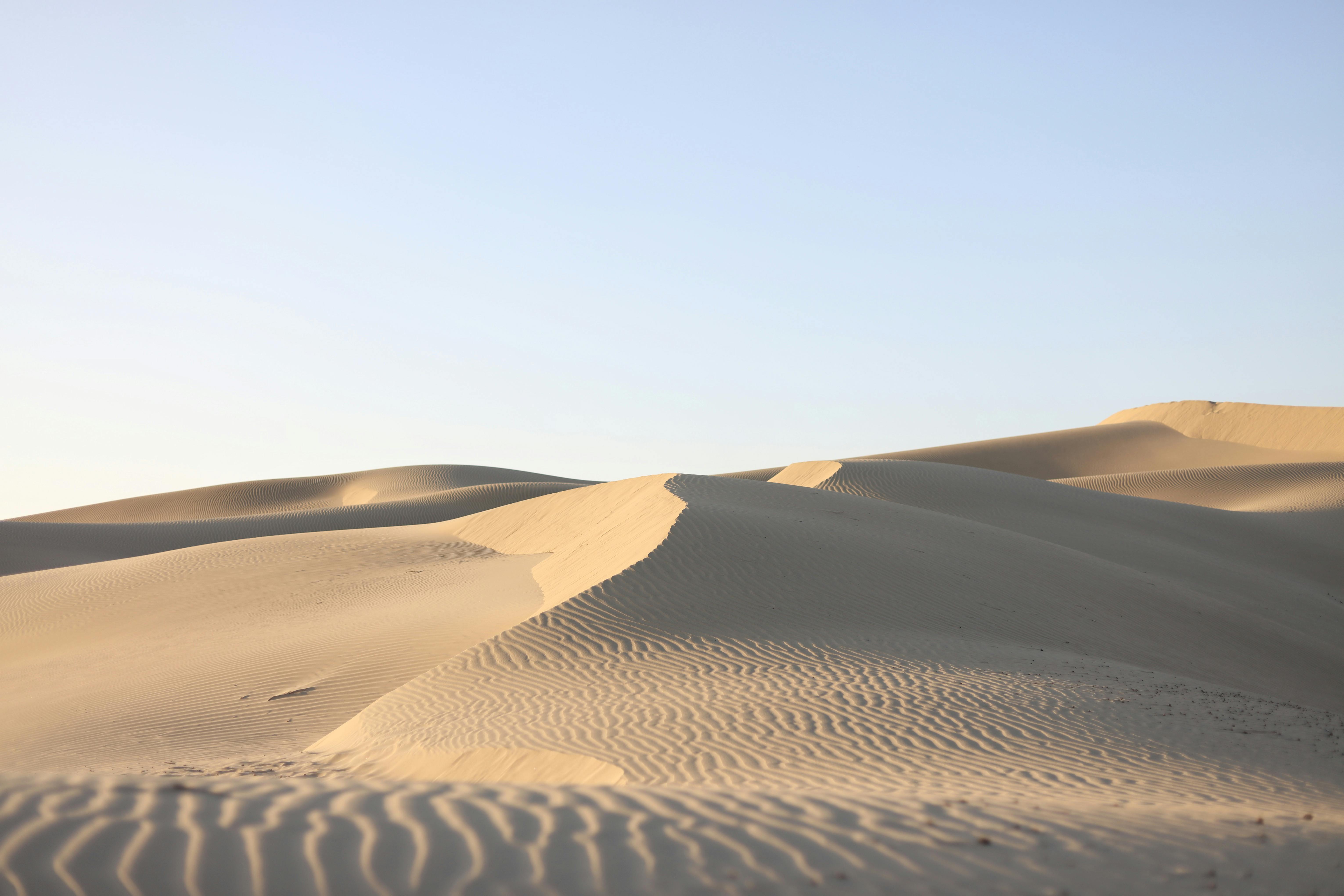 Sand Dunes on Desert · Free Stock Photo